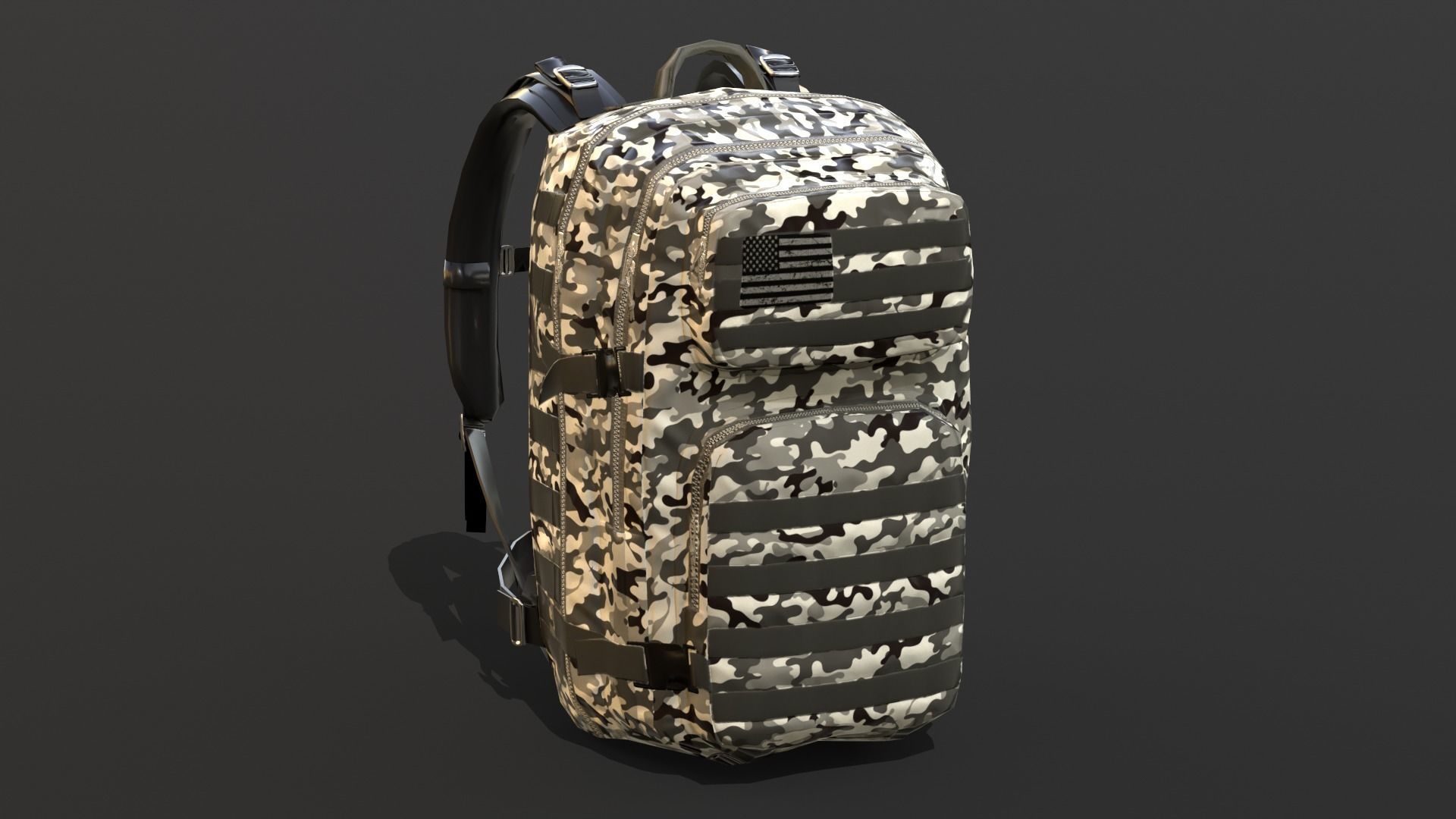 3D model Tactical Bag Military Backpack VR / AR / low-poly | CGTrader