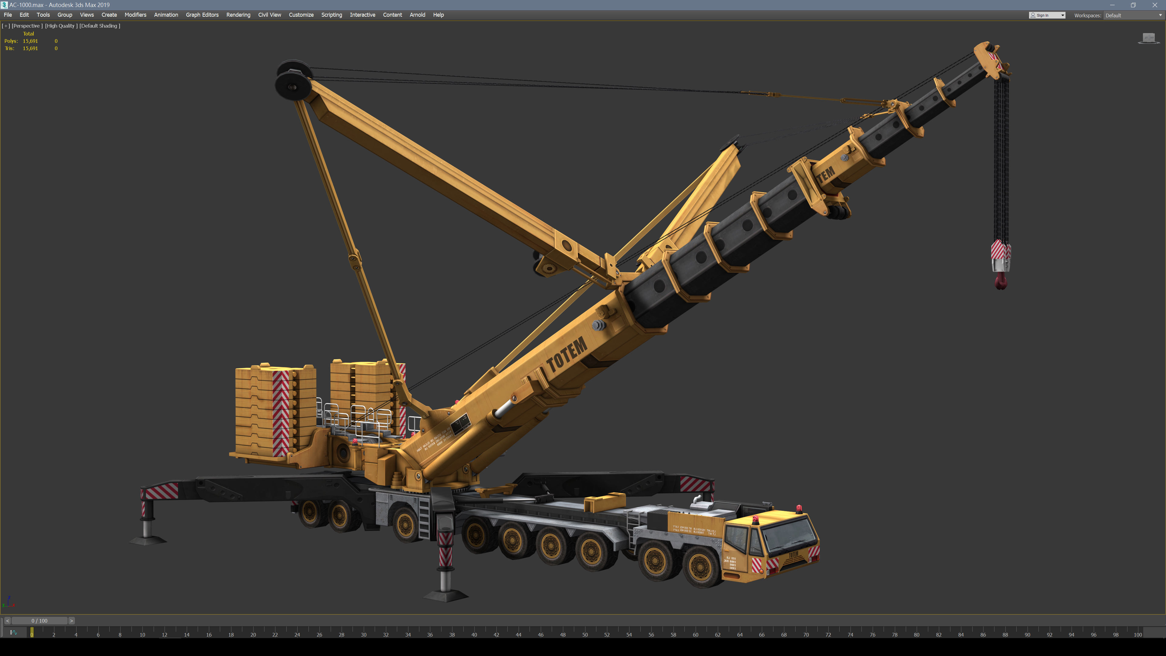 crane AC-1000 3D model | CGTrader