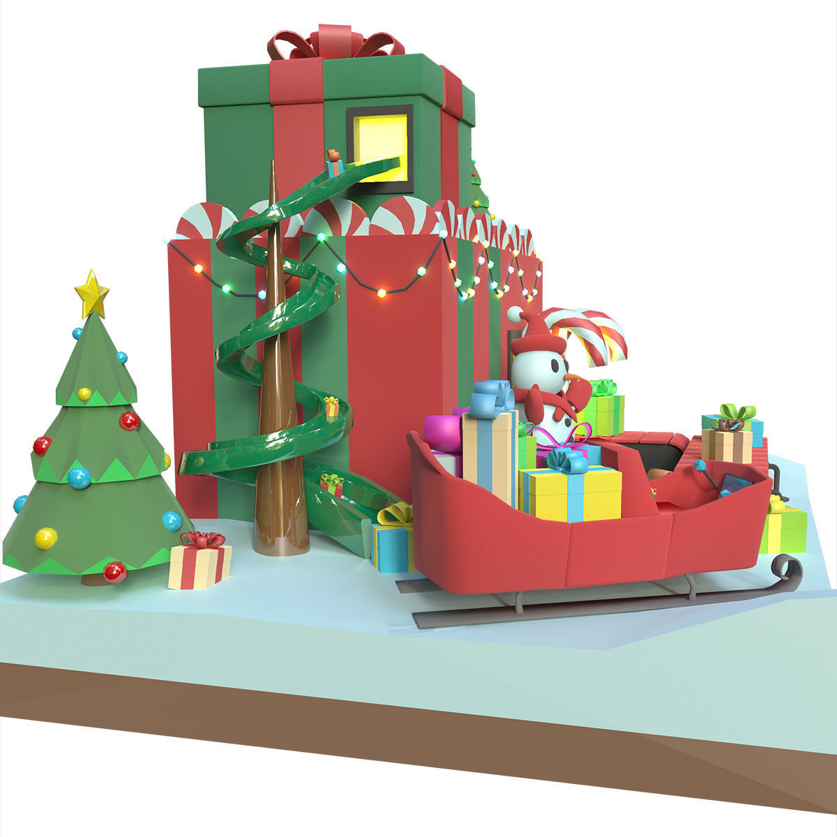 3D model Santas house VR / AR / low-poly | CGTrader