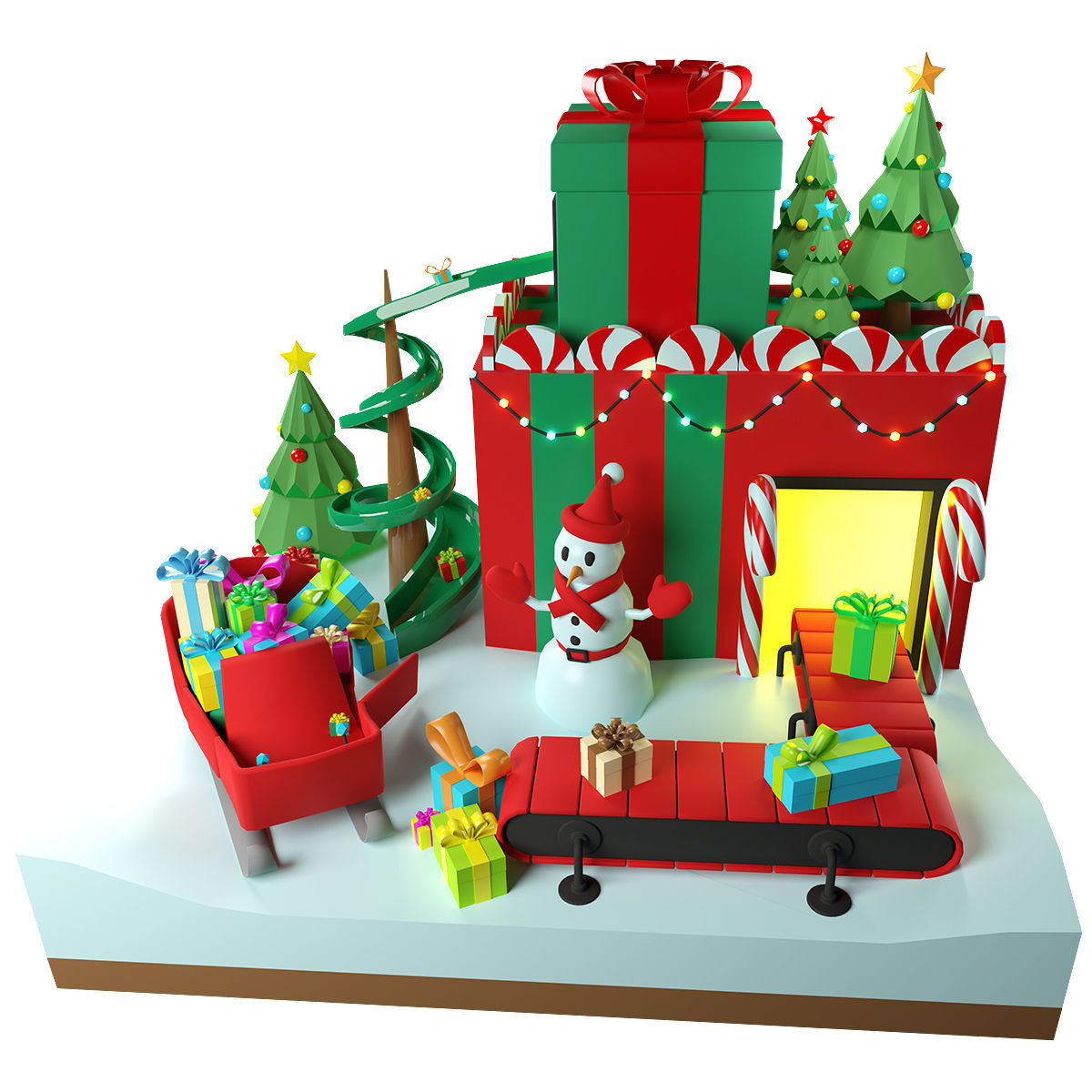 3D model Santas house VR / AR / low-poly | CGTrader