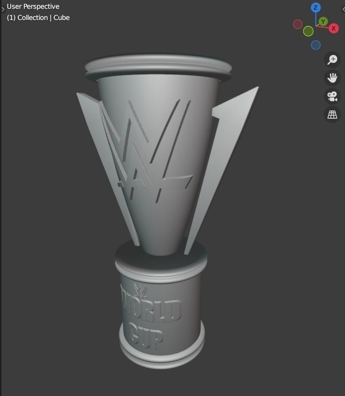 WWE World Cup 3D model 3D printable | CGTrader