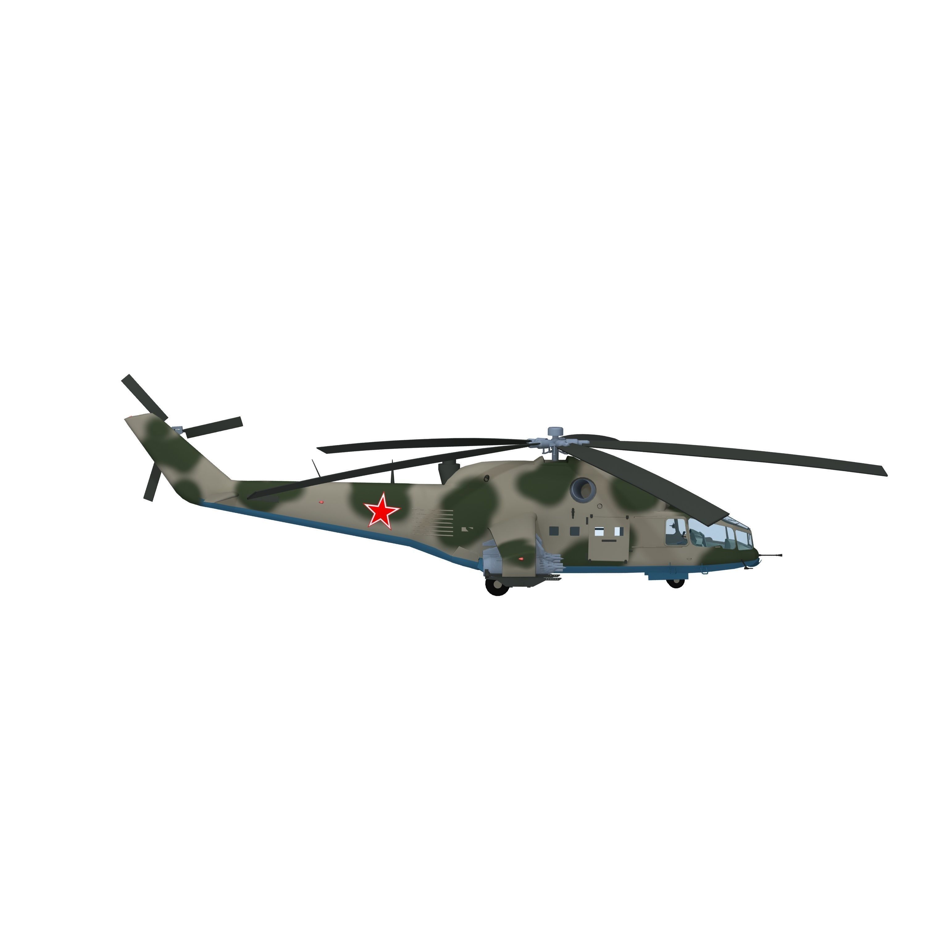 Russian military helicopter 3D model | CGTrader