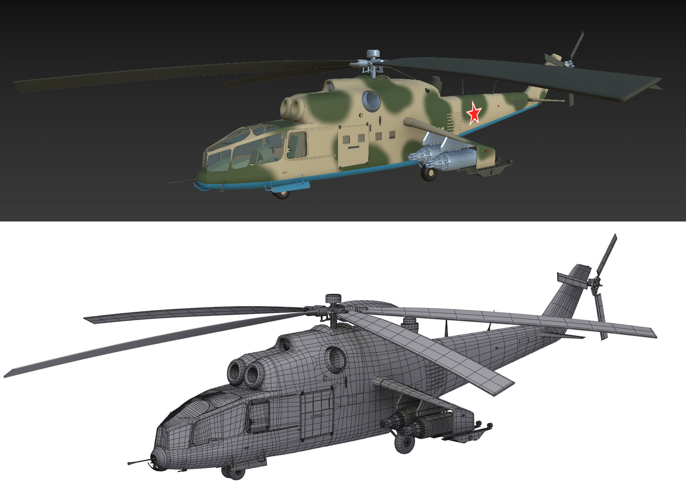 Russian military helicopter 3D model | CGTrader