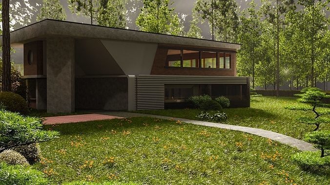 Forest home scene free 3D model | CGTrader