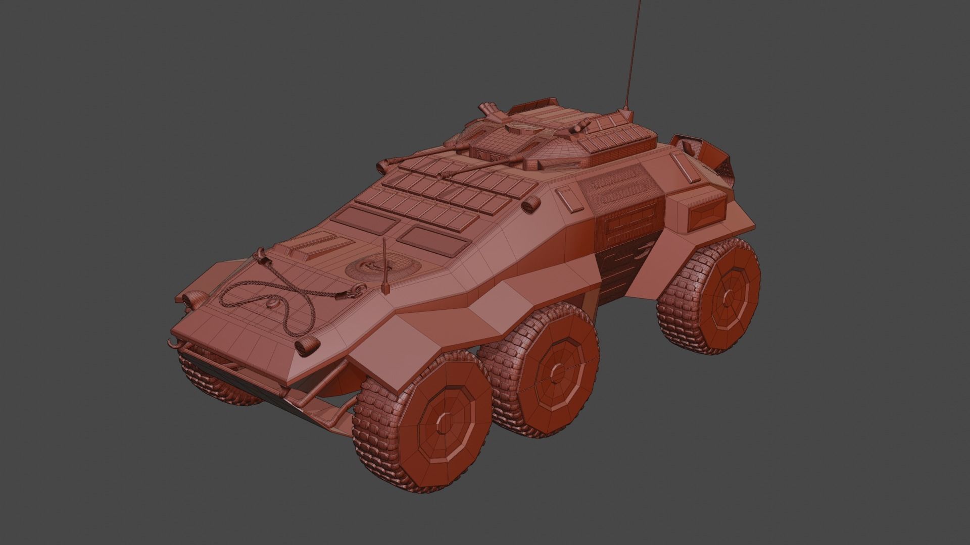 Armored army car 3D model rigged | CGTrader
