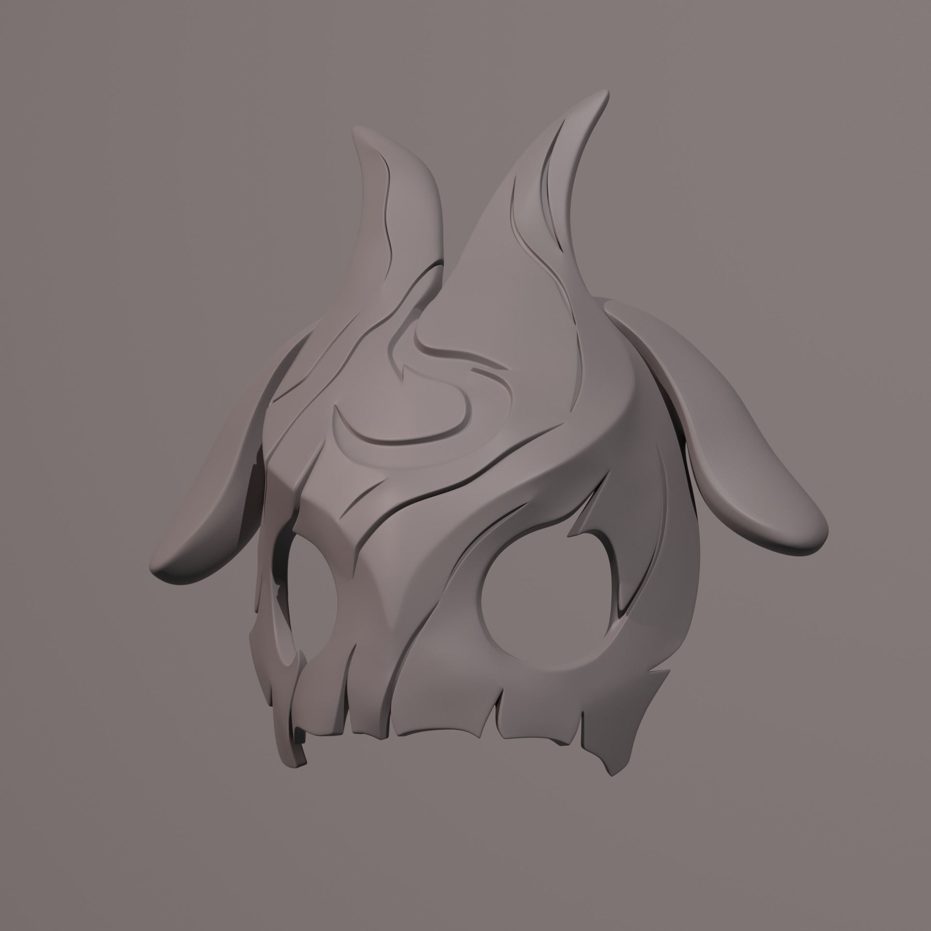 Kindred mask from League of Legends white version 3D model 3D printable ...