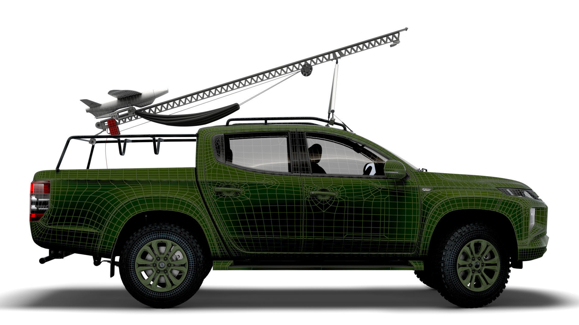 Mitsubishi L200 RAM II UAV 2023 3D model | CGTrader