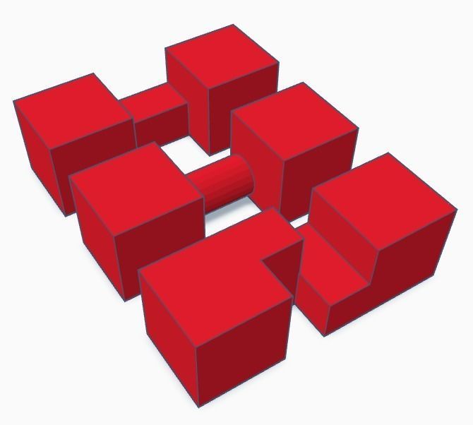 Interlocking 3 piece puzzle - 3D Print Model 3D model 3D printable ...