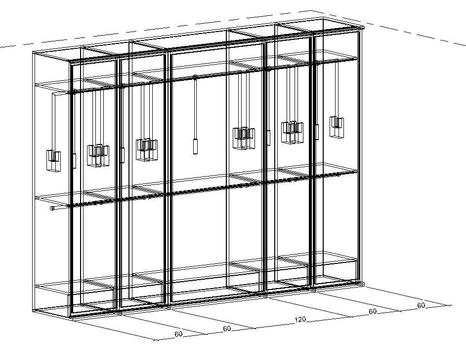 Modular Wardrobe - Cabinets With Modern Glass Sliding Doors 3D model ...