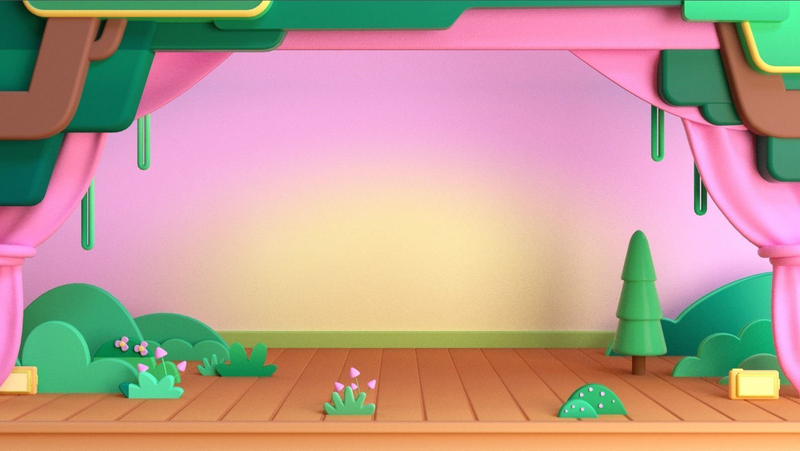 cartoon stage 3D model | CGTrader