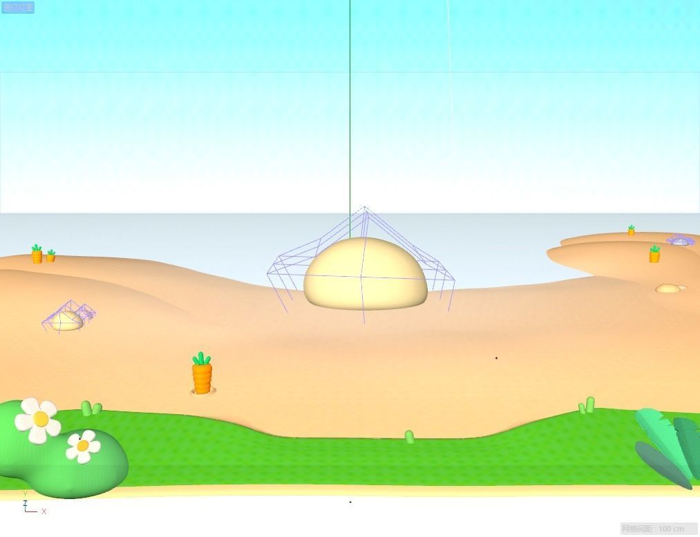 cartoon beach 3D model | CGTrader