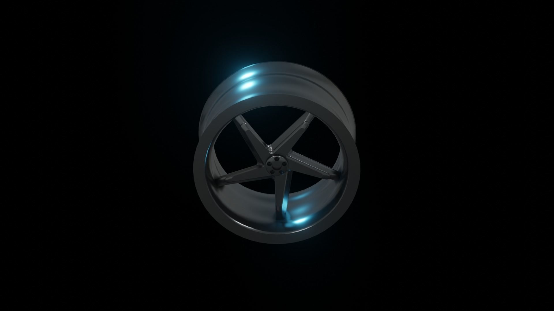 5 point wheel rim 3D model | CGTrader
