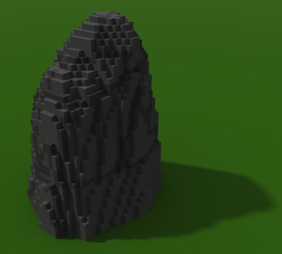 5 Voxel Rock Set 3D model | CGTrader