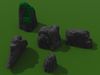 5 Voxel Rock Set 3D model | CGTrader
