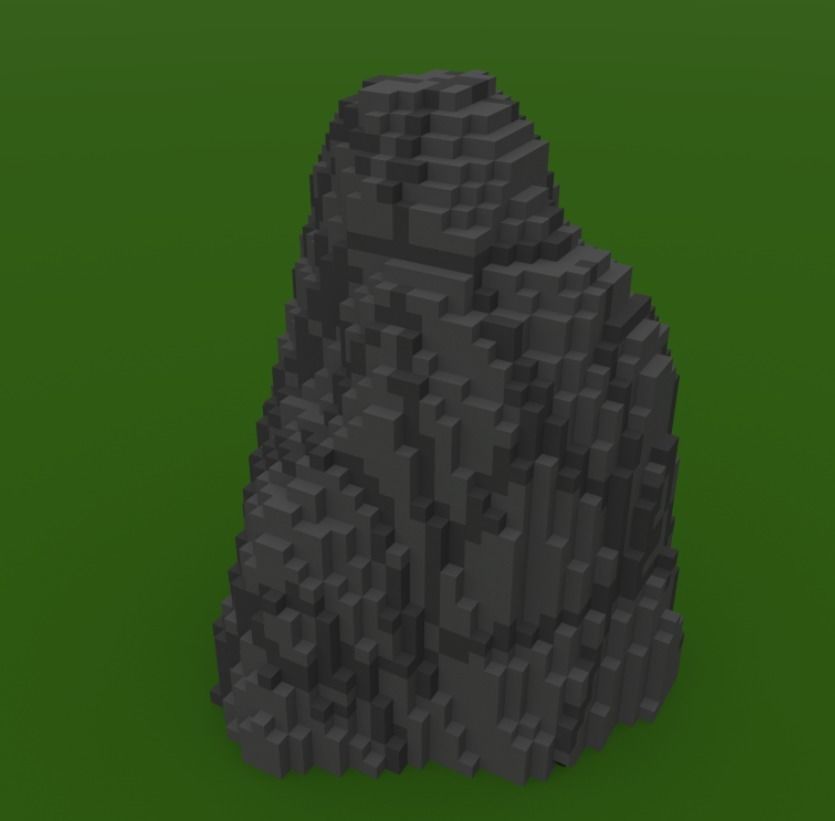 5 Voxel Rock Set 3D model | CGTrader