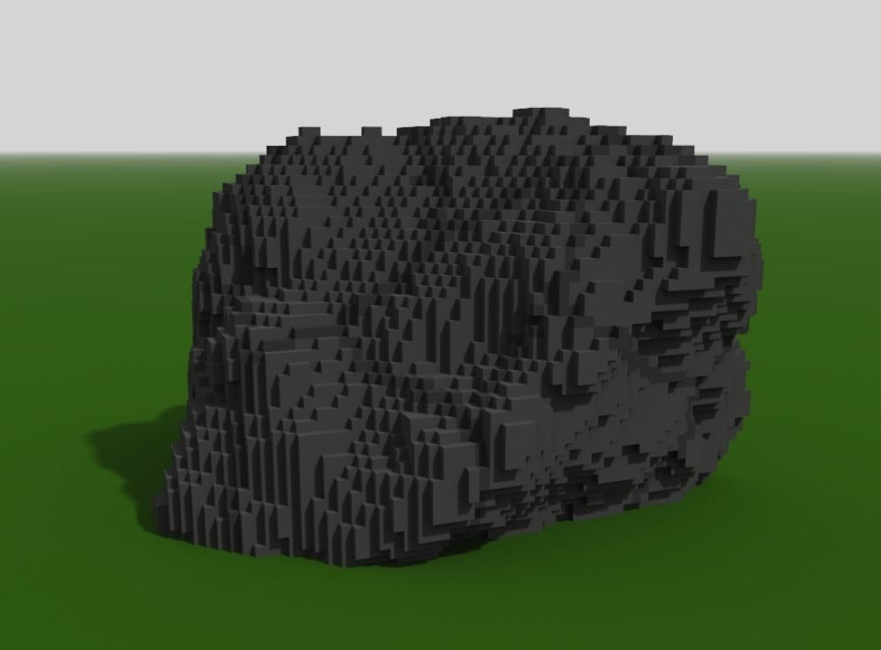 5 Voxel Rock Set 3D model | CGTrader