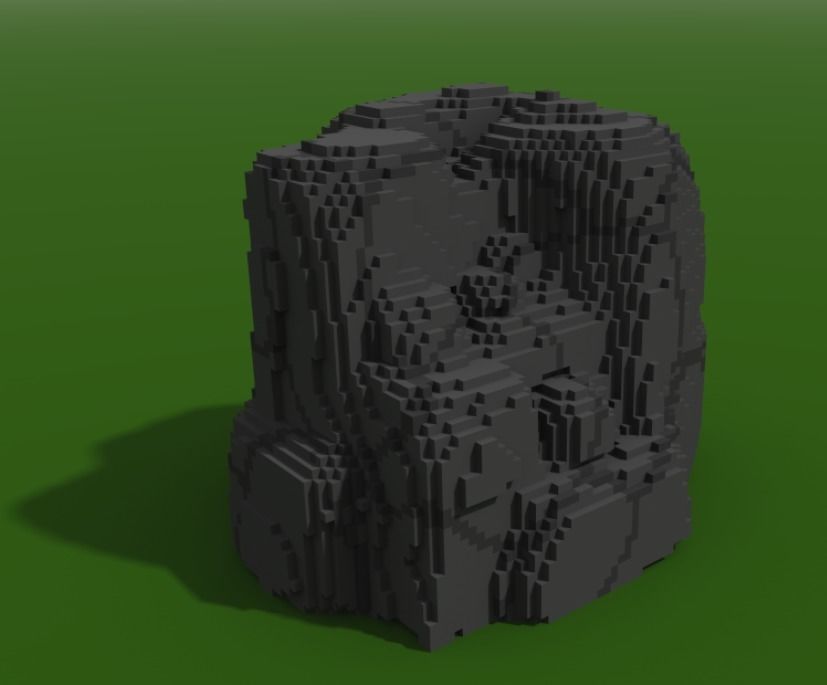 5 Voxel Rock Set 3D model | CGTrader