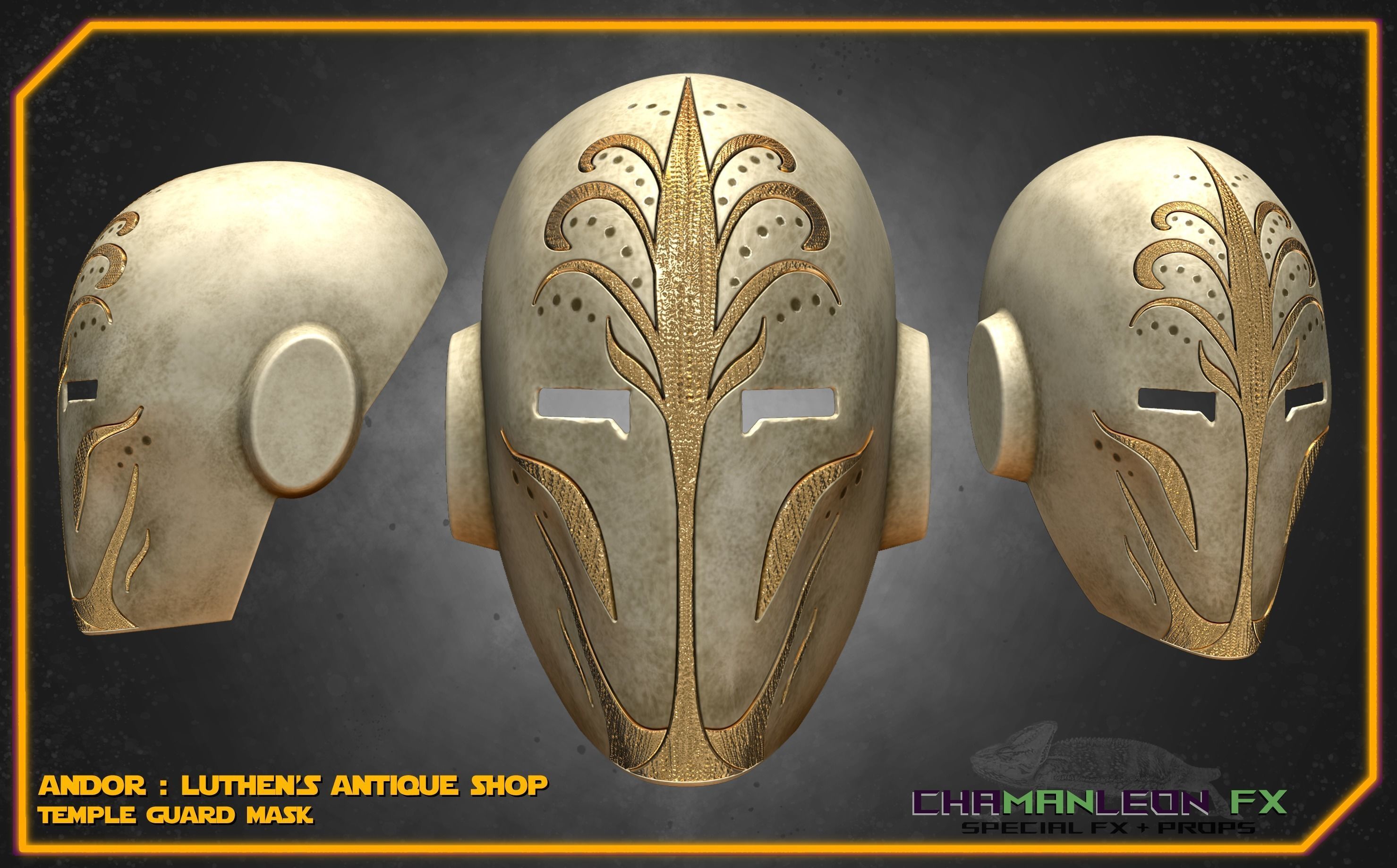 Jedi Temple Guard Mask Andor Star Wars Cosplay 3D model 3D printable ...