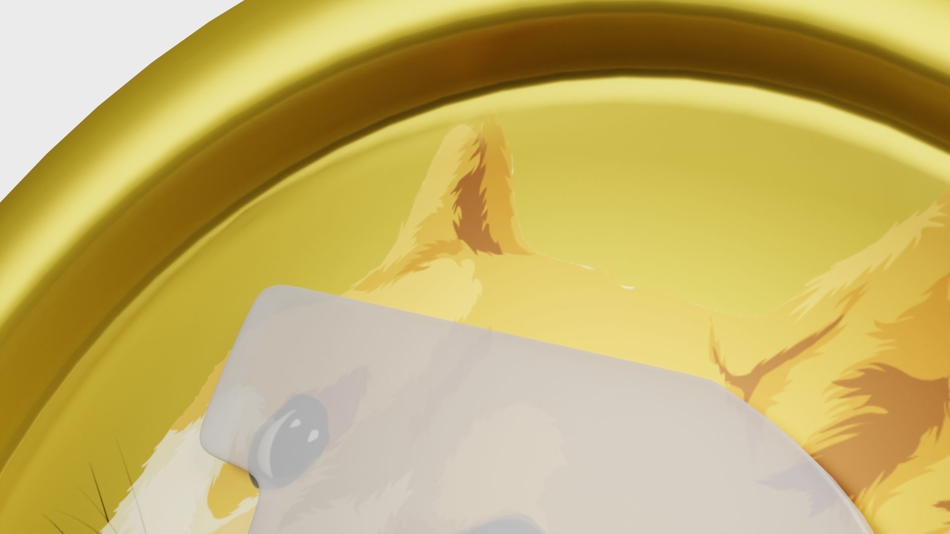 Dogecoin or DOGE Gold Crypto Coin with cartoon style 3D model | CGTrader