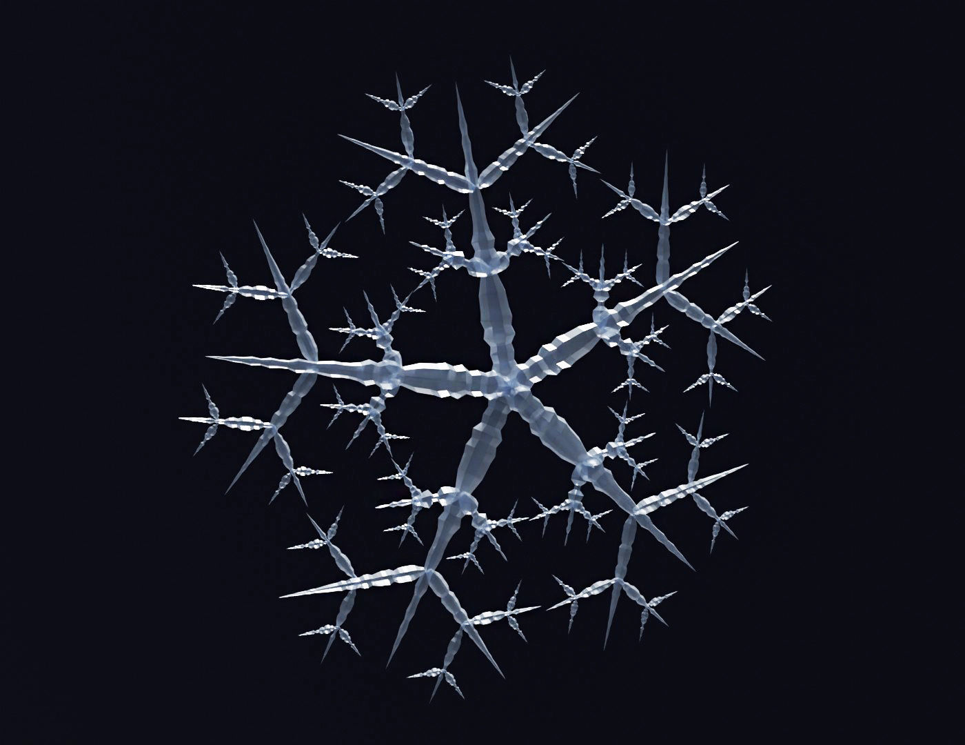 Snowflake animated model 3D model animated | CGTrader