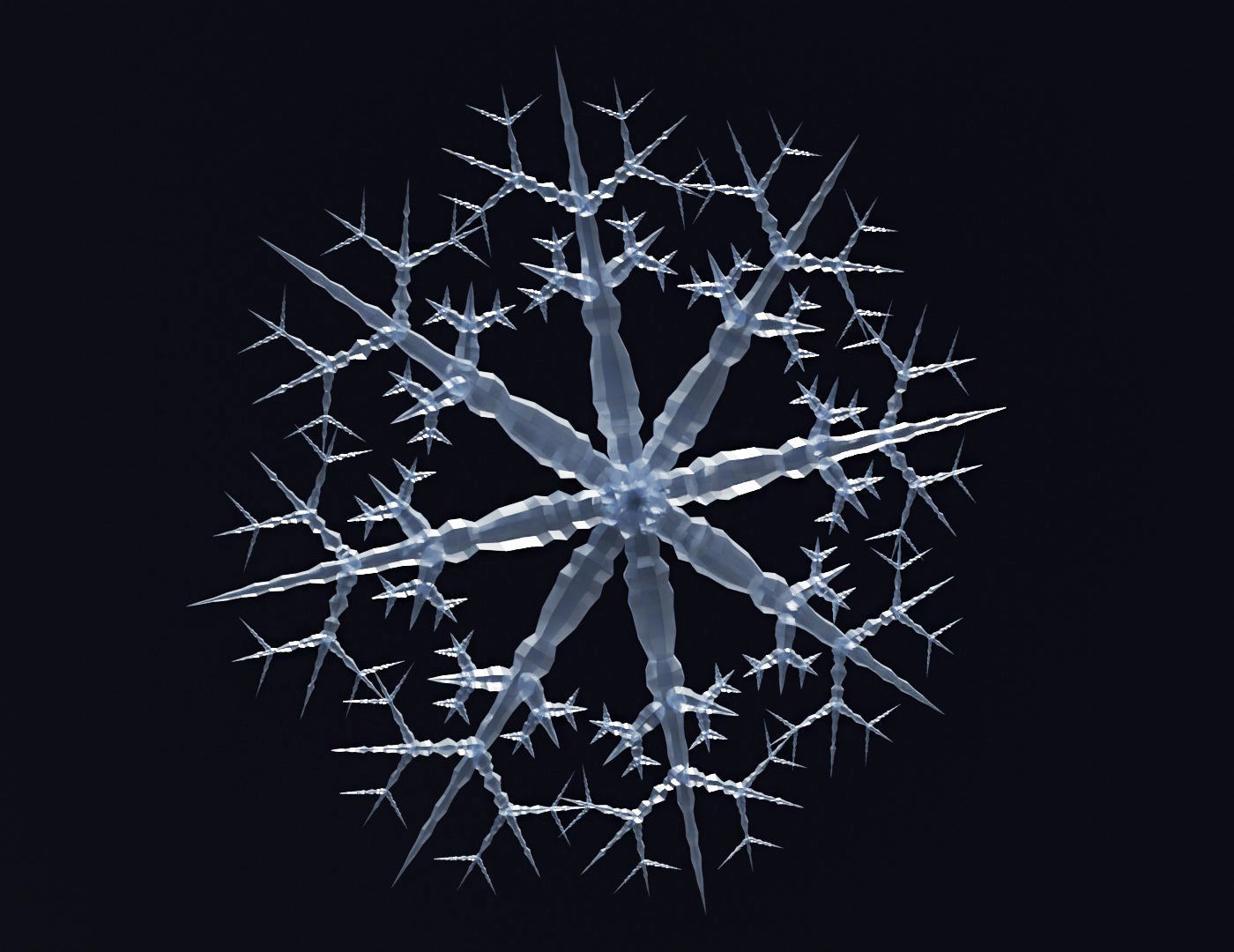 Snowflake animated model 3D model animated | CGTrader