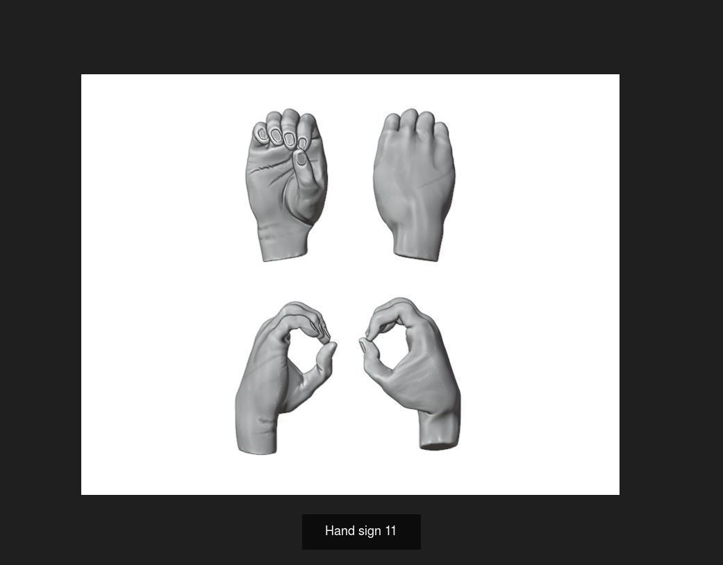 Hand signs 3D Model Collection | CGTrader