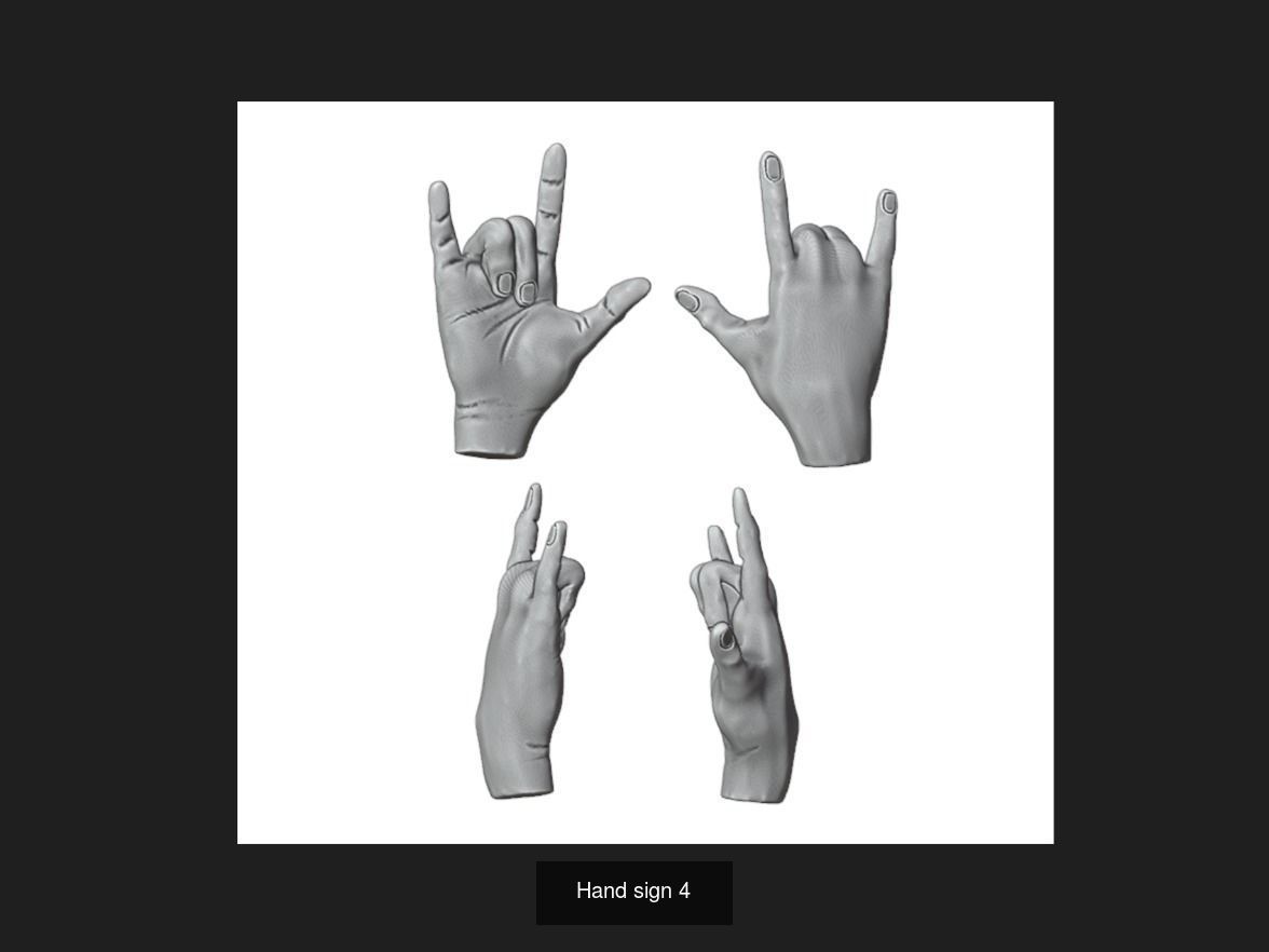 Hand signs 3D Model Collection | CGTrader