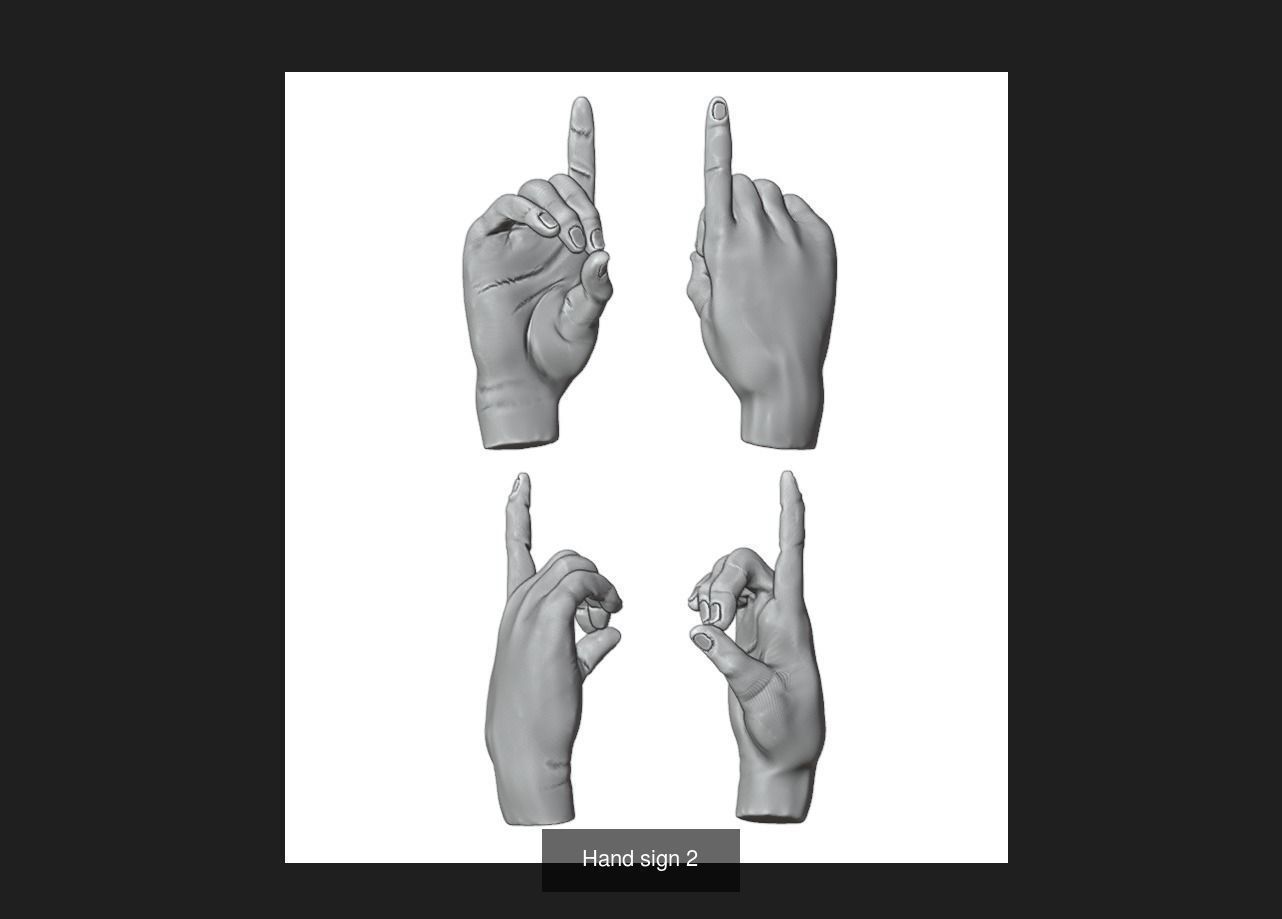 Hand signs 3D Model Collection | CGTrader