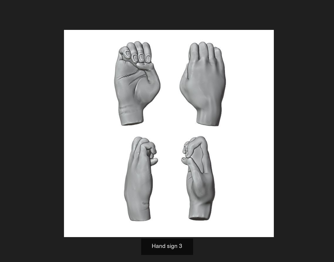 Hand signs 3D Model Collection | CGTrader