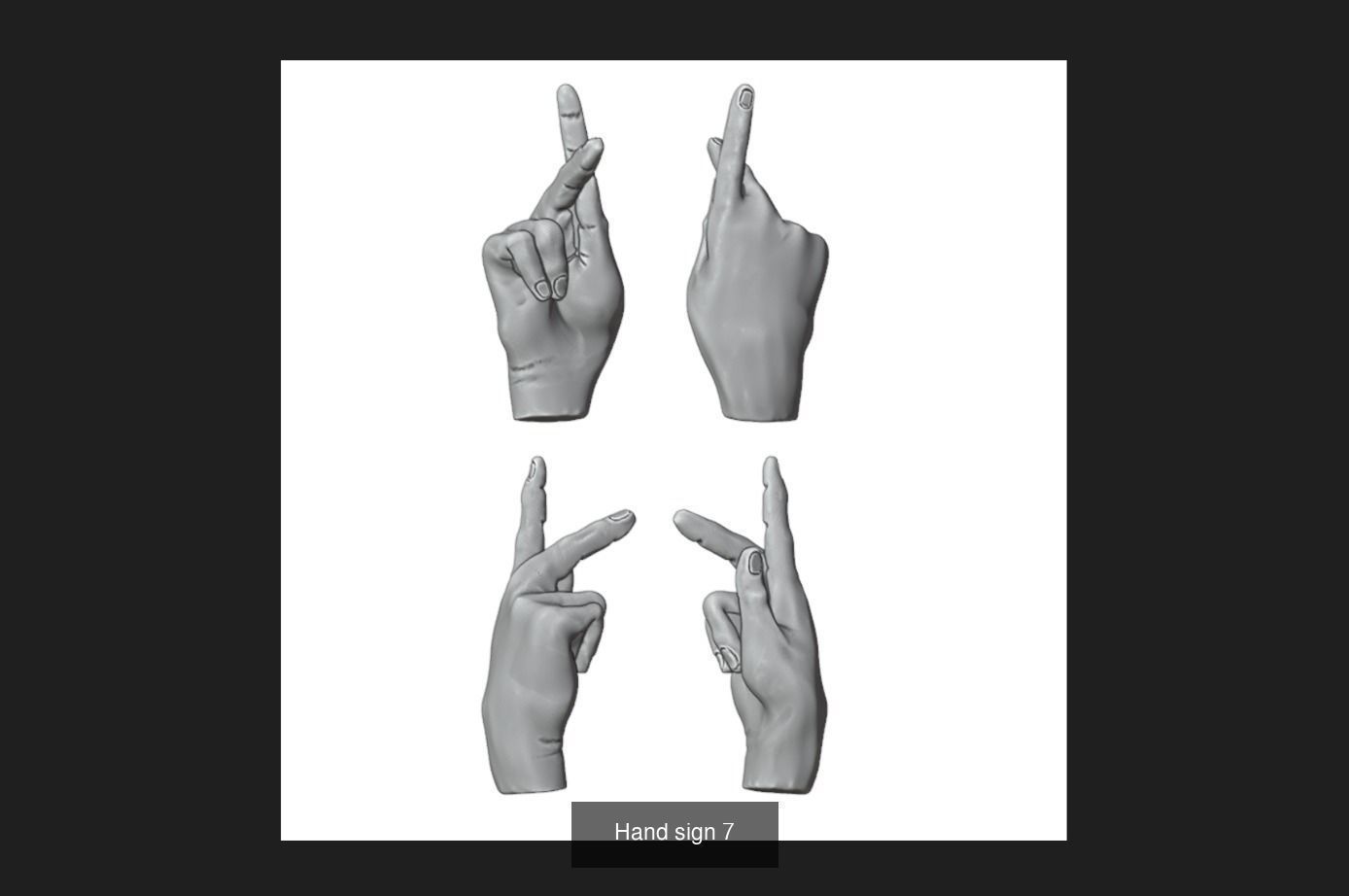 Hand signs 3D Model Collection | CGTrader