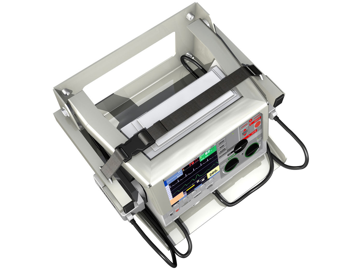 Defibrillator ecg machine 3D model | CGTrader