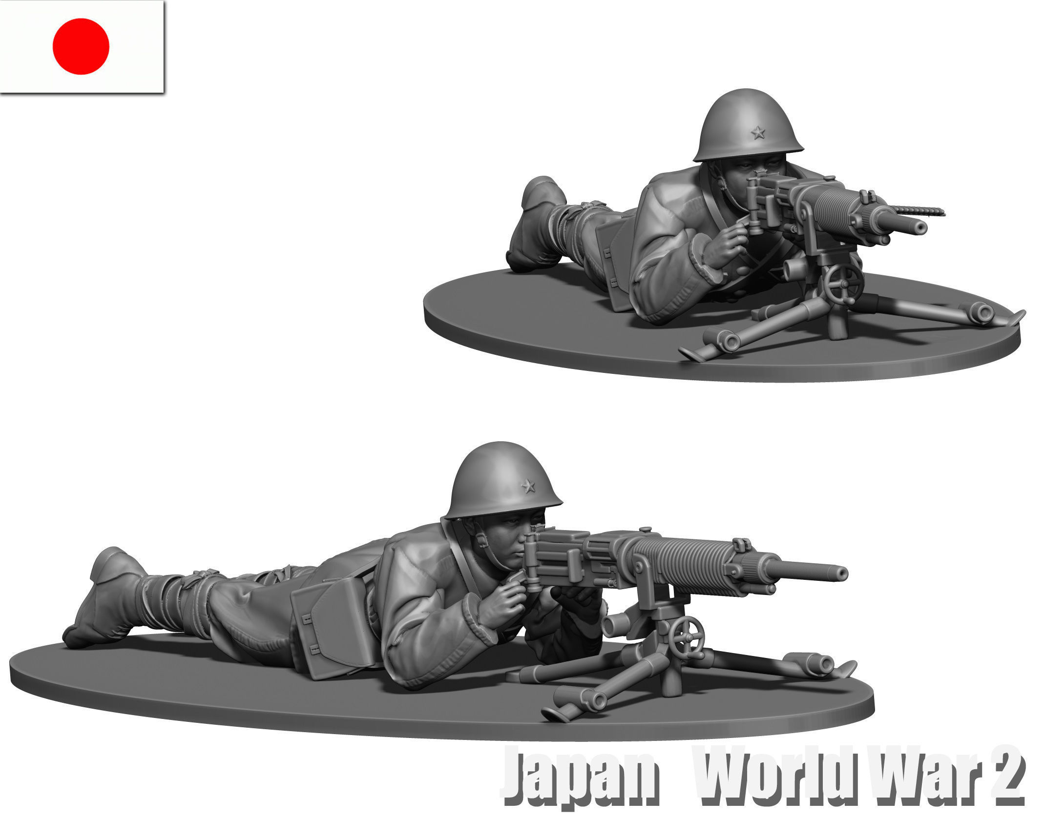 Japan soldier ww2 3D model 3D printable | CGTrader