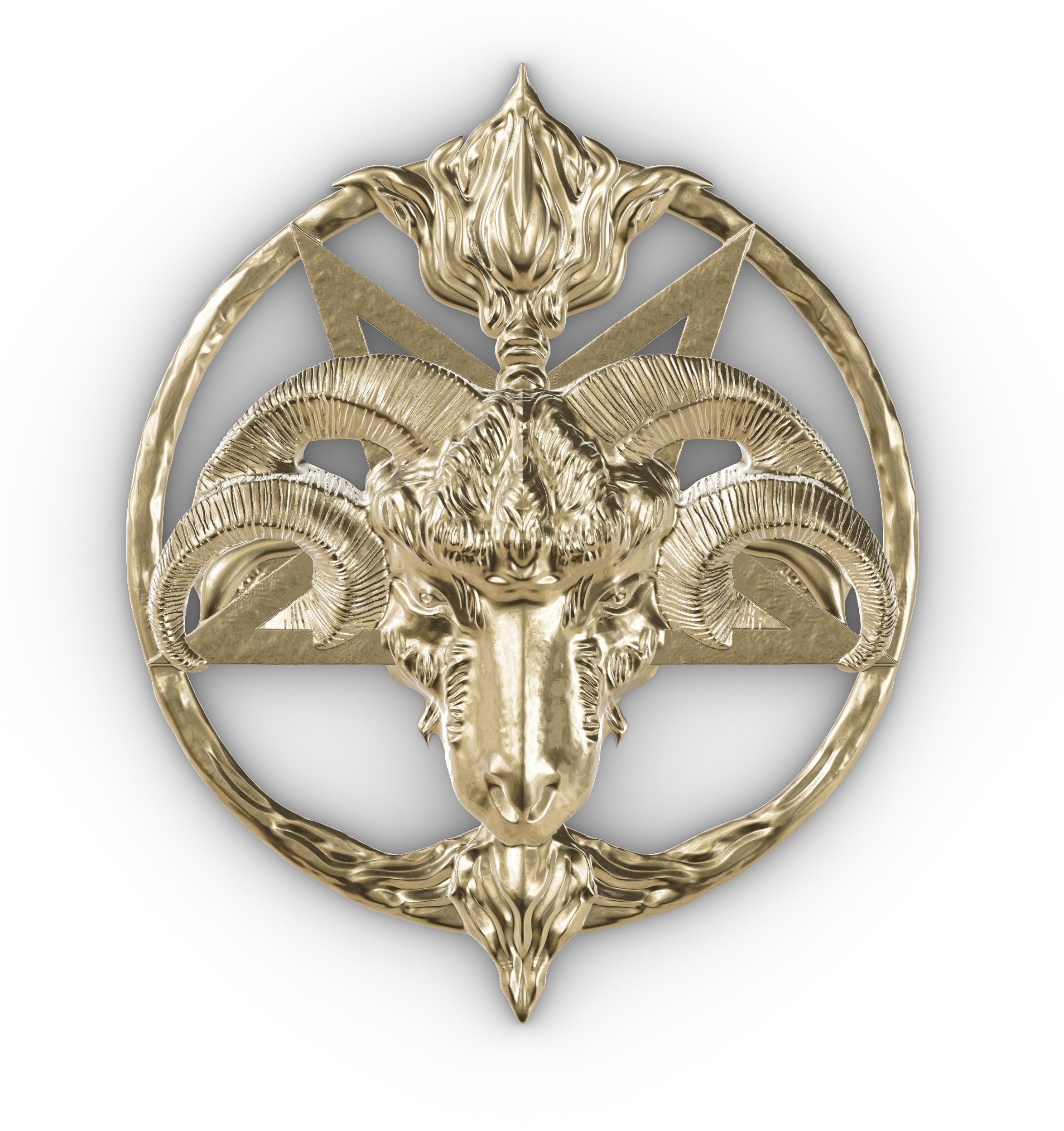 PENTAGRAM WITH RAM HEAD 3D model 3D printable | CGTrader