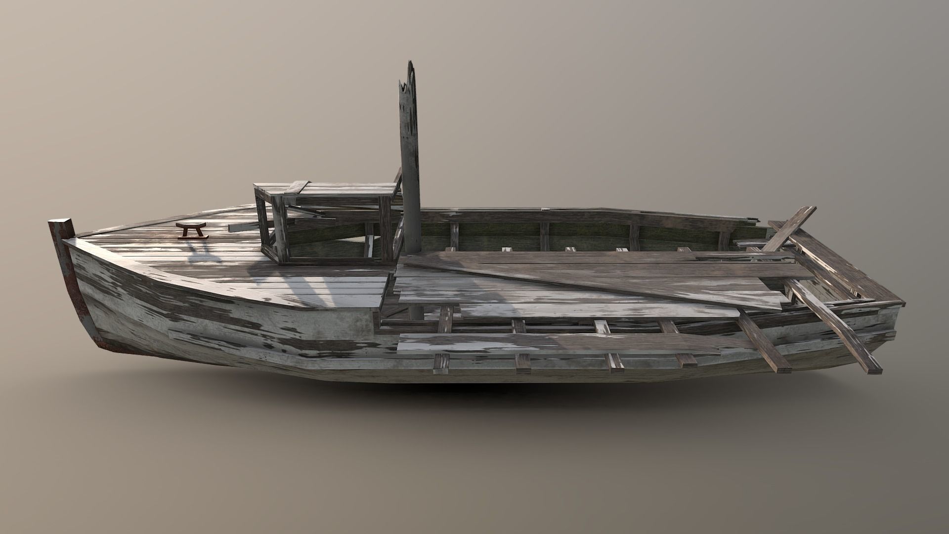3D model Old Boat VR / AR / low-poly | CGTrader
