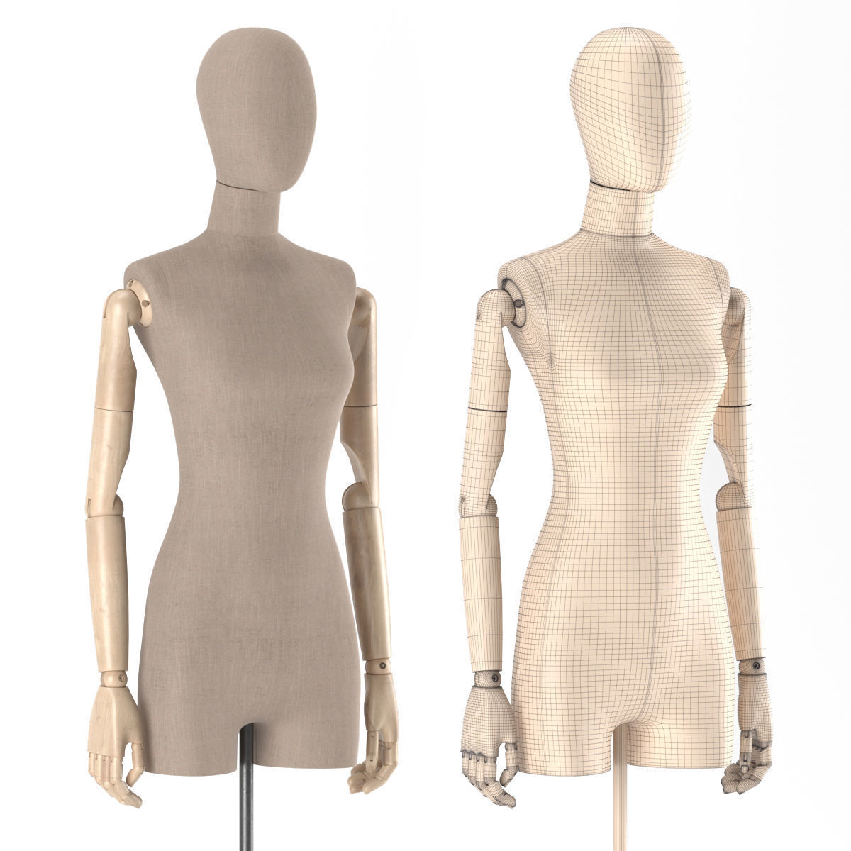 Fashion mannequin set 3D model | CGTrader