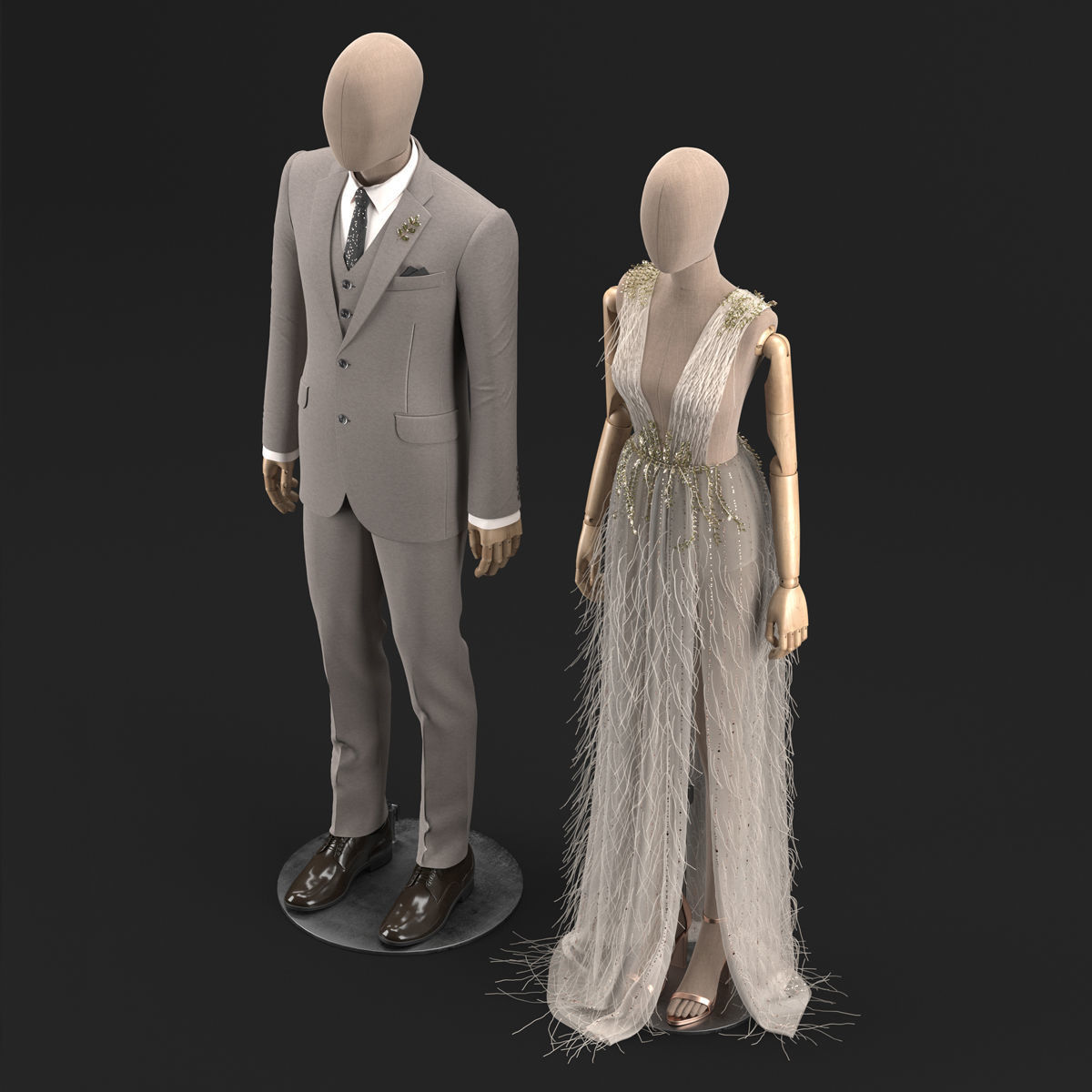 Mannequin set 03 3D model | CGTrader