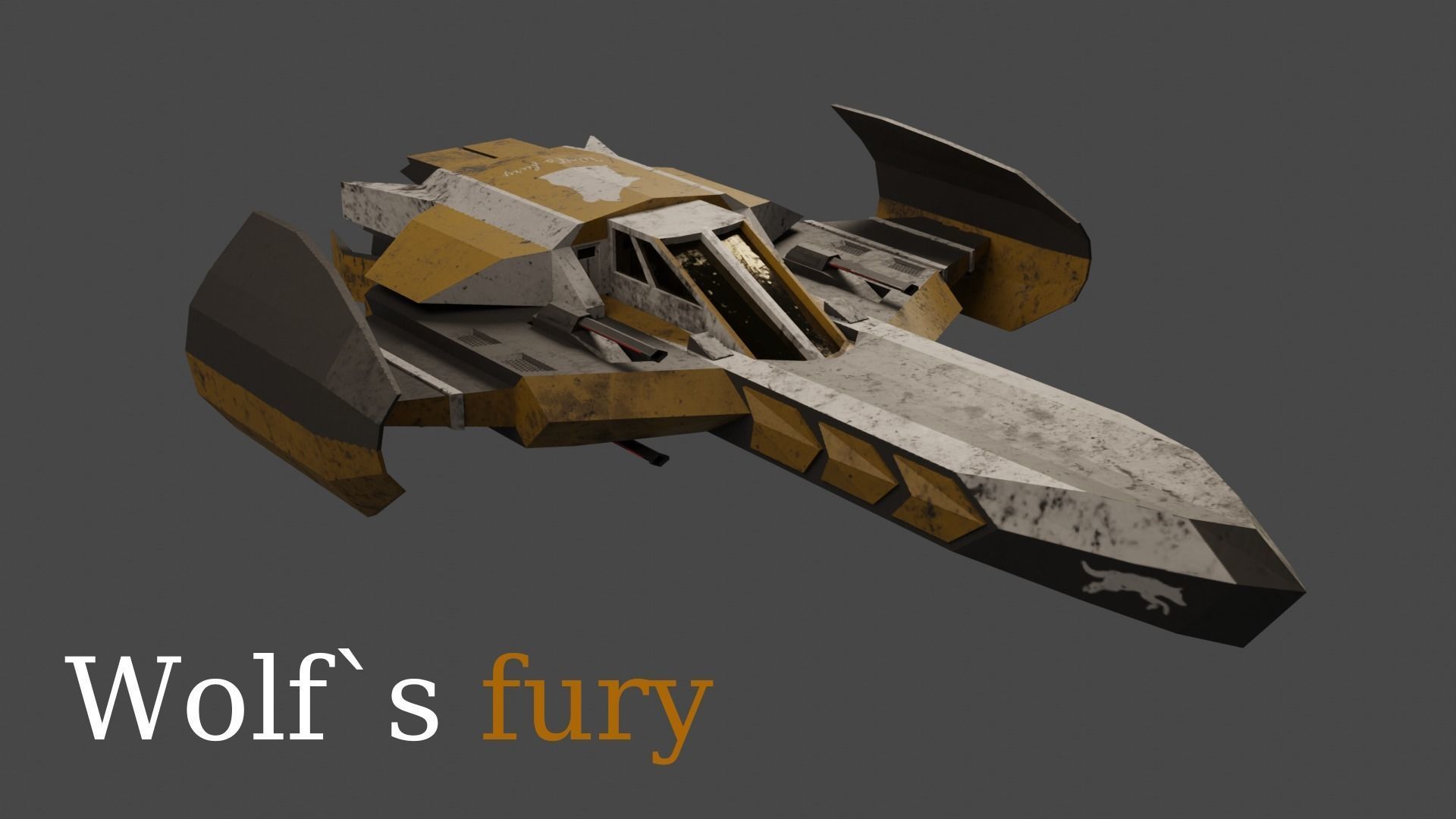 3D model Low Poly Fighter Space Ship VR / AR / low-poly | CGTrader