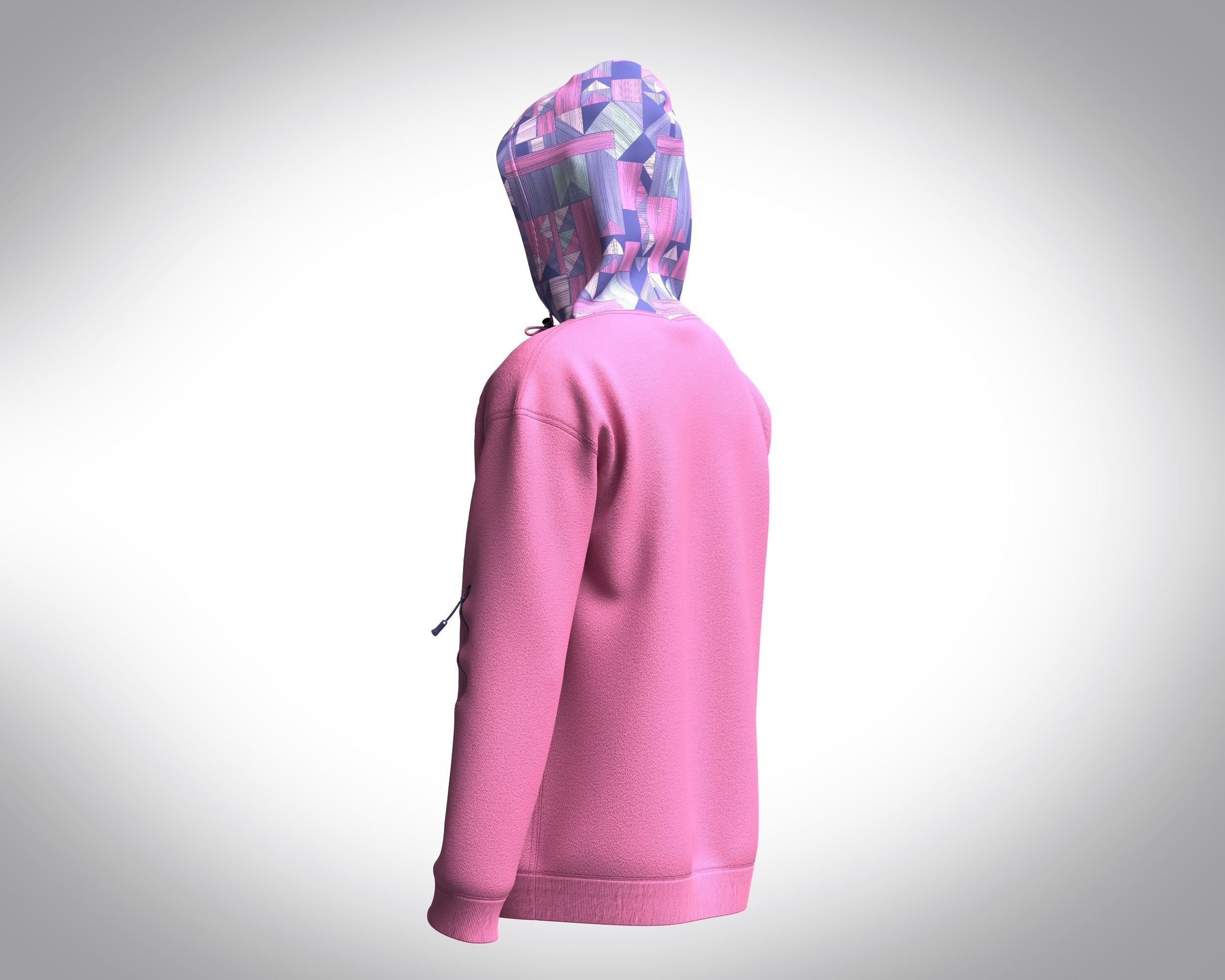 Mens Hoodie-hood Print 3D model | CGTrader