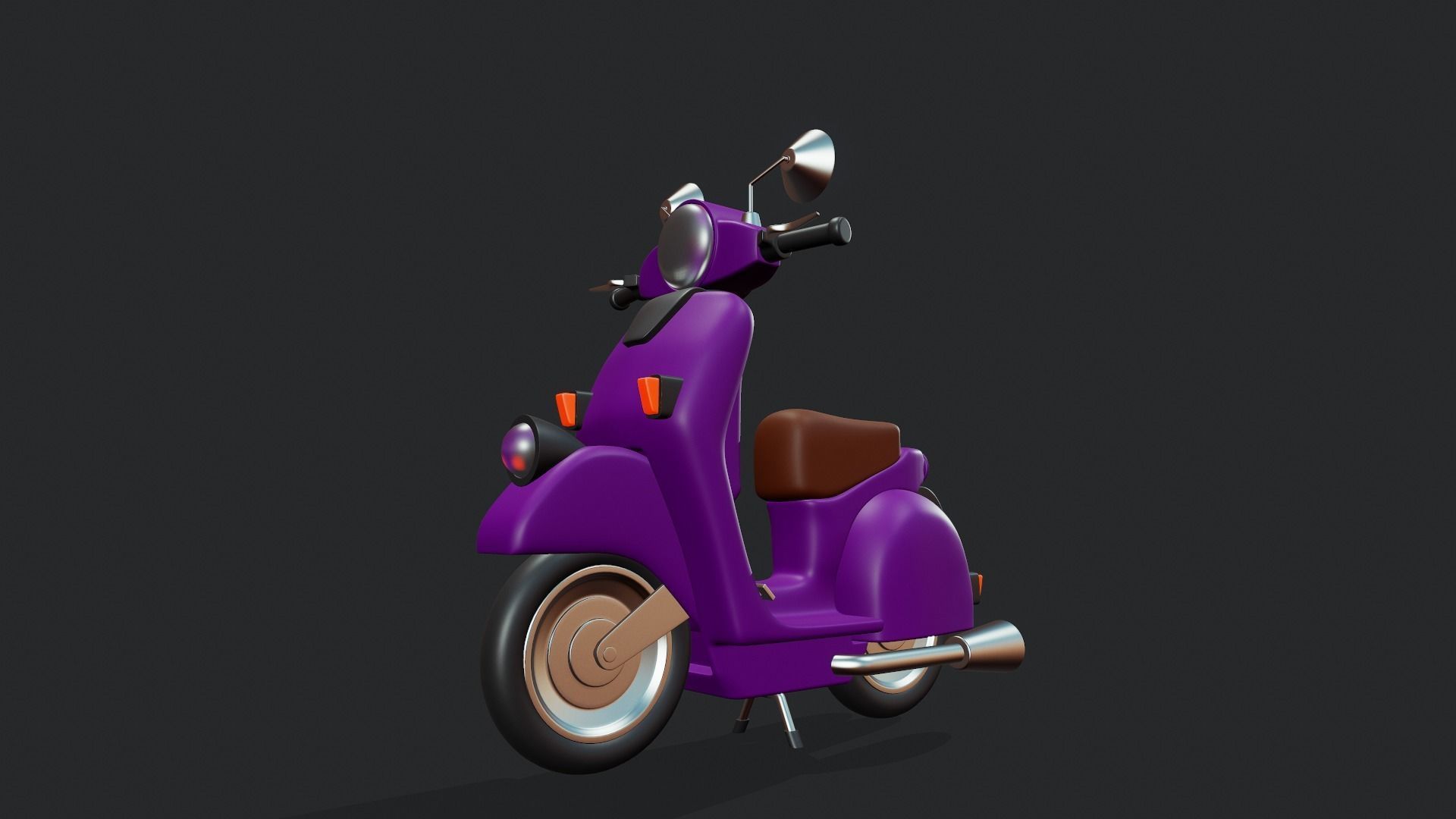 Cartoon Scooter - Tutorial Included 3D model | CGTrader