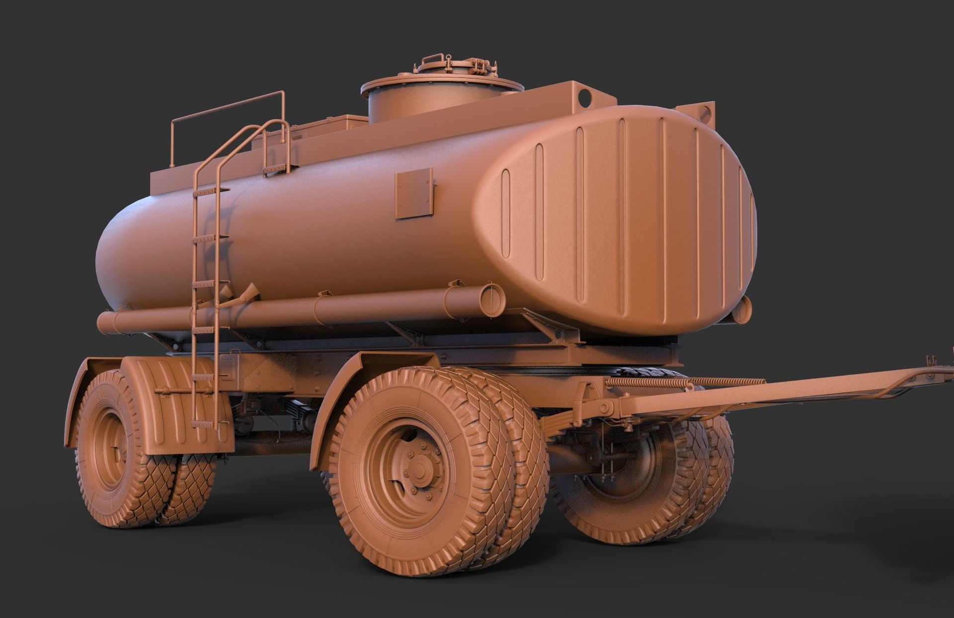 Kamaz ATZ 12 Tanker Fuel trailer 3D model | CGTrader