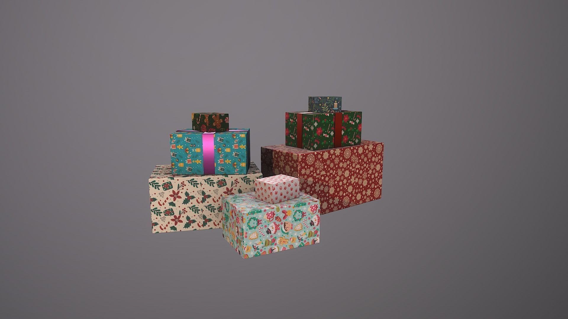 3D model Christmas Scene VR / AR / low-poly | CGTrader