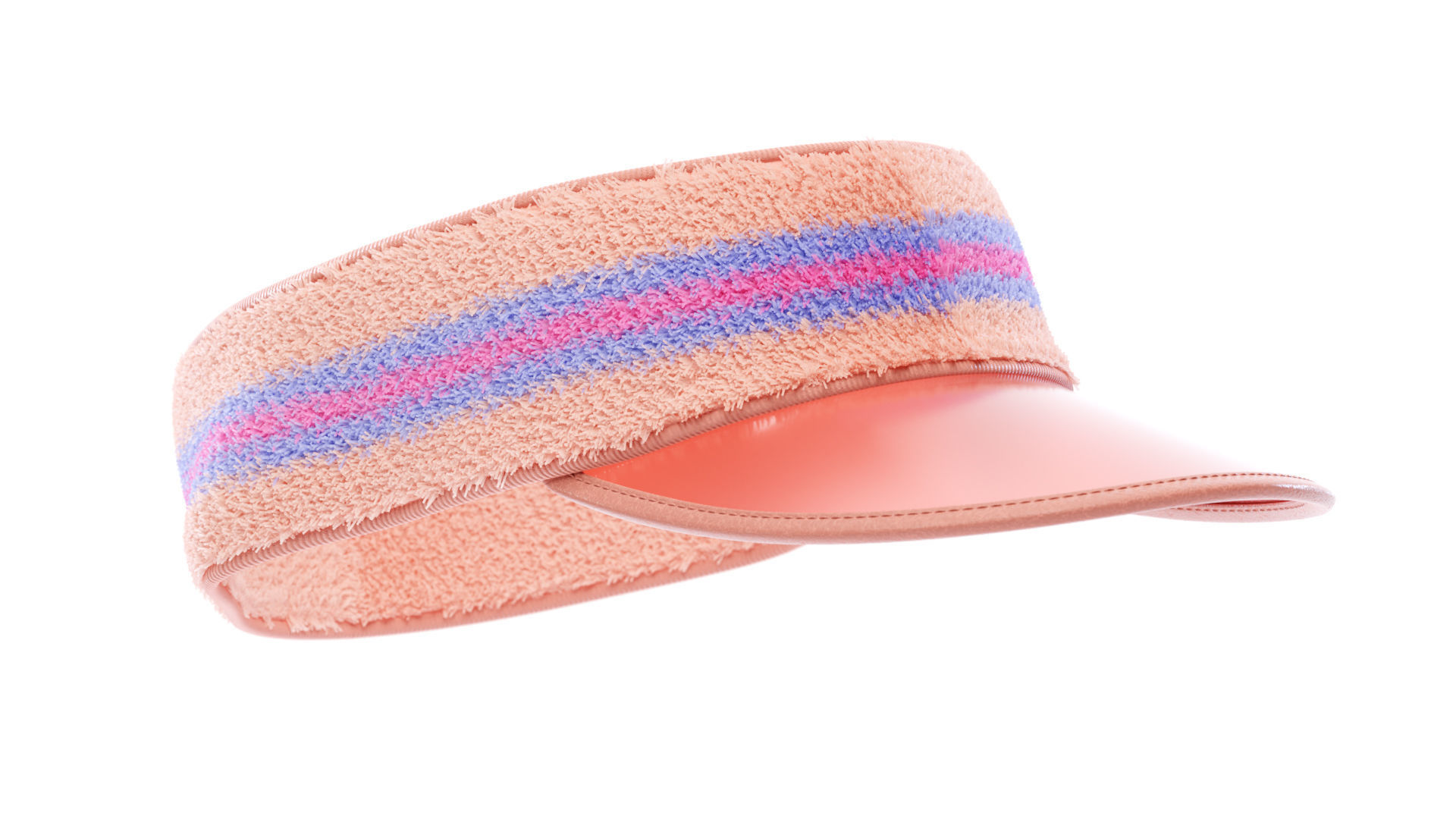 Terry Cloth Visor Cap 3D model | CGTrader