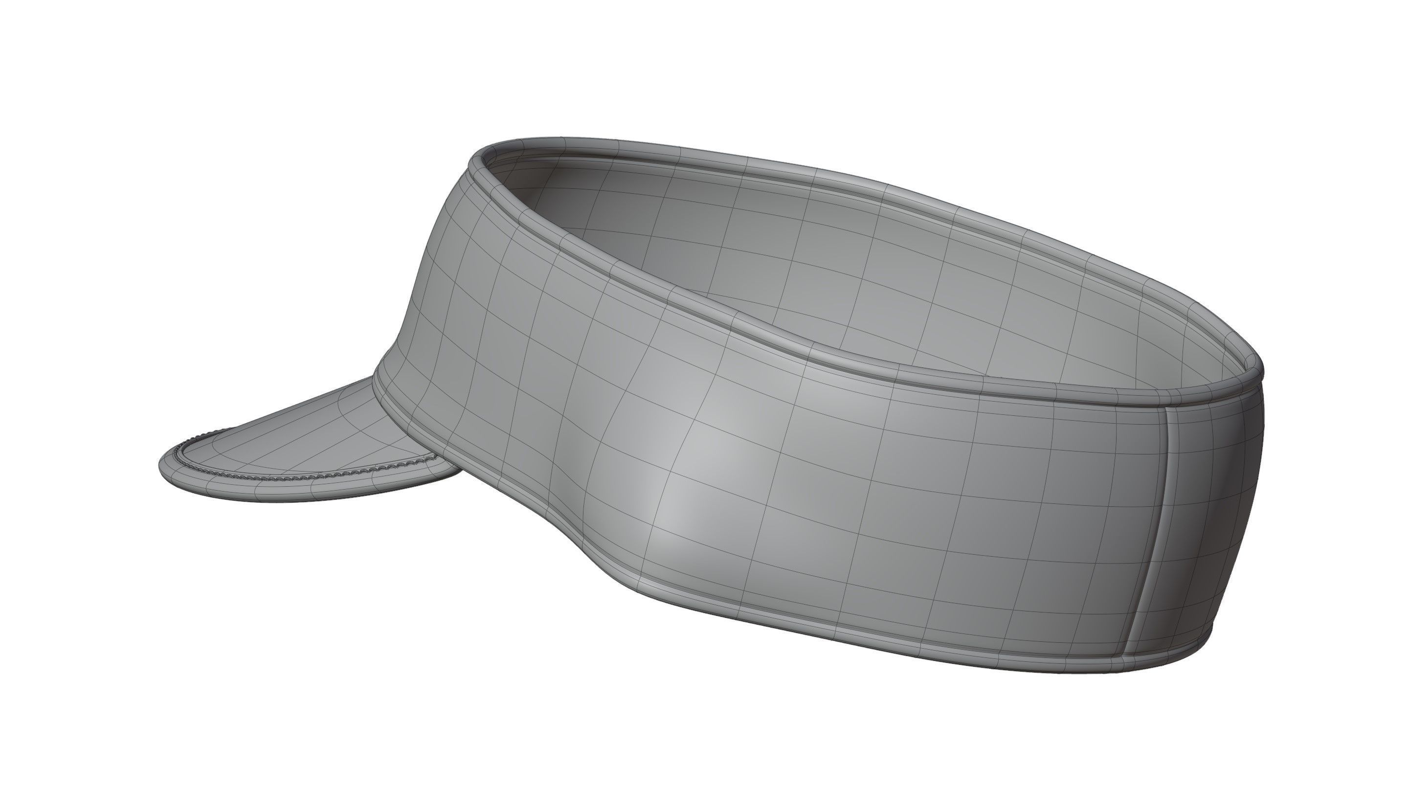 Terry Cloth Visor Cap 3D model | CGTrader