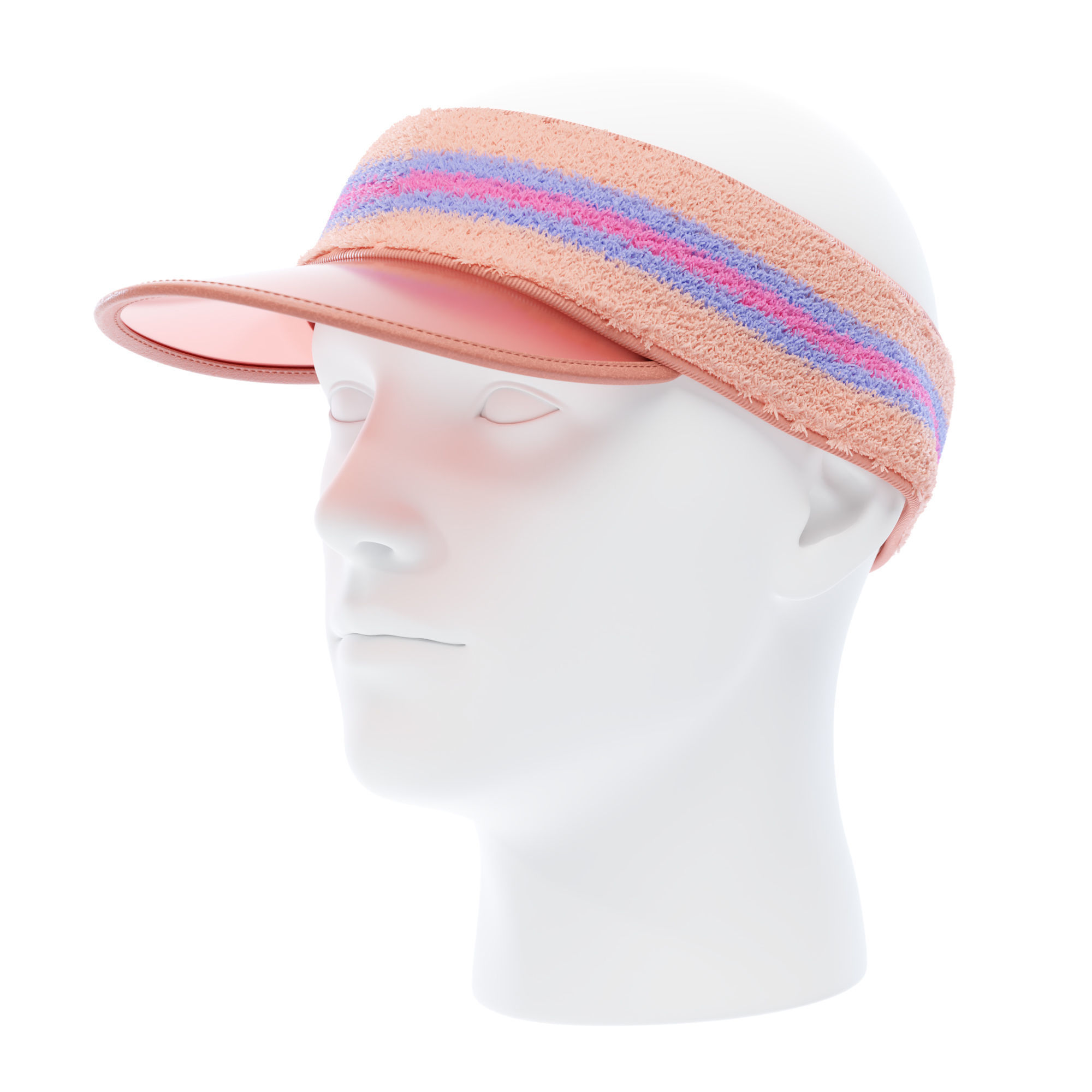 Terry Cloth Visor Cap 3D model | CGTrader