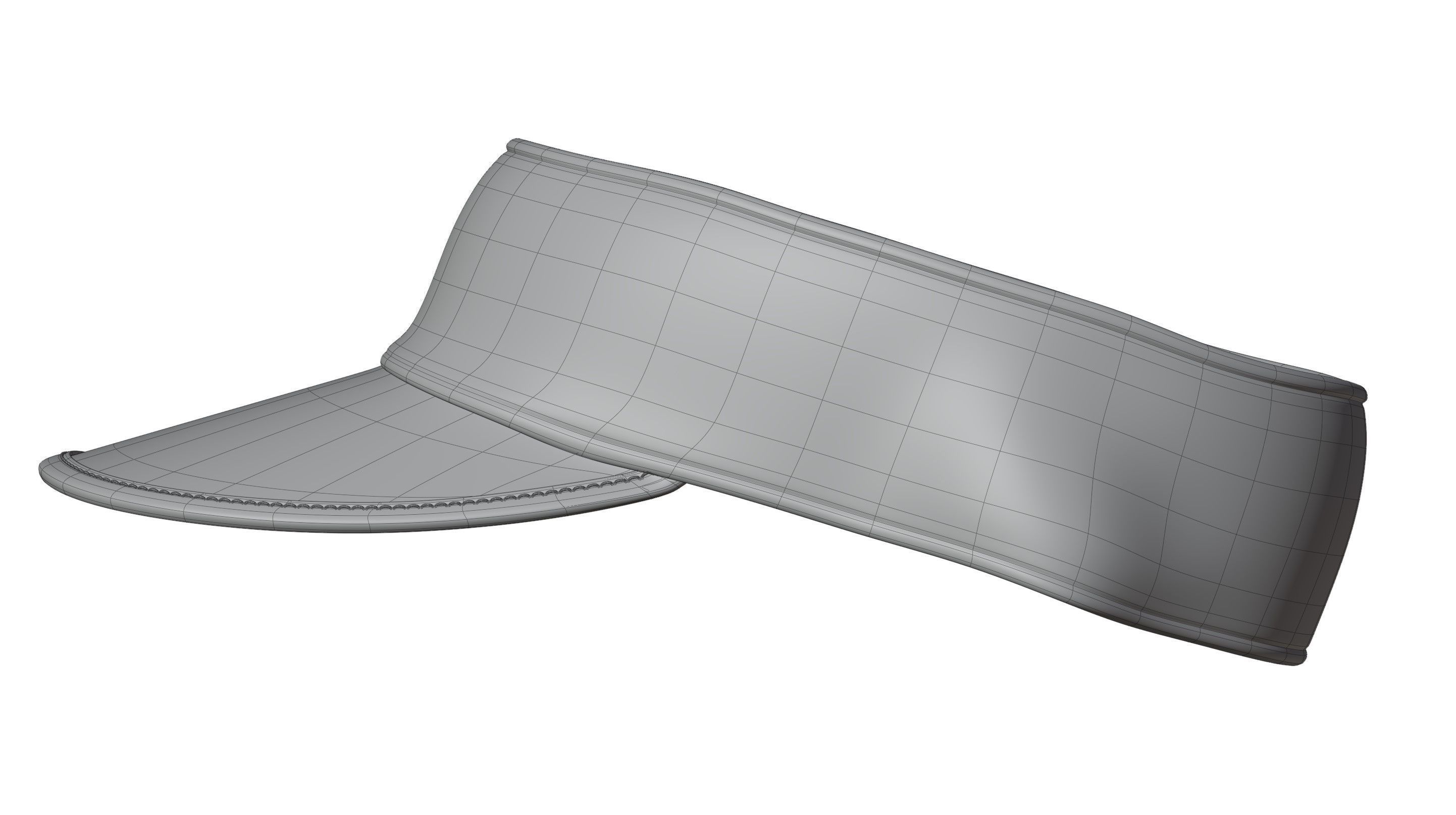 Terry Cloth Visor Cap 3D model | CGTrader