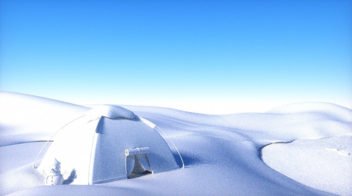 cartoon snow hut scene 3D model | CGTrader