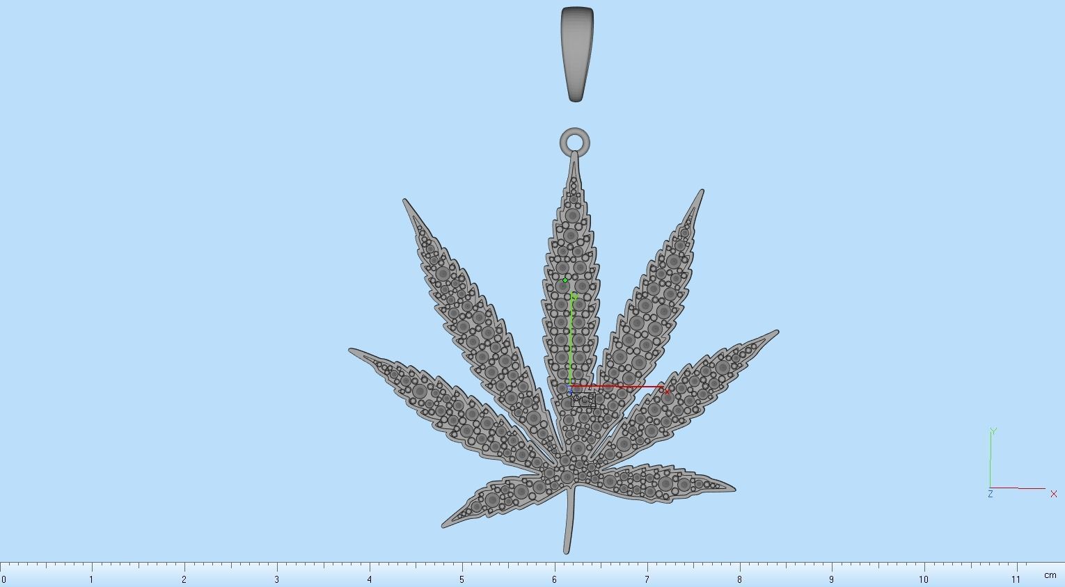 marijuana pendant 3D model 3D printable | CGTrader