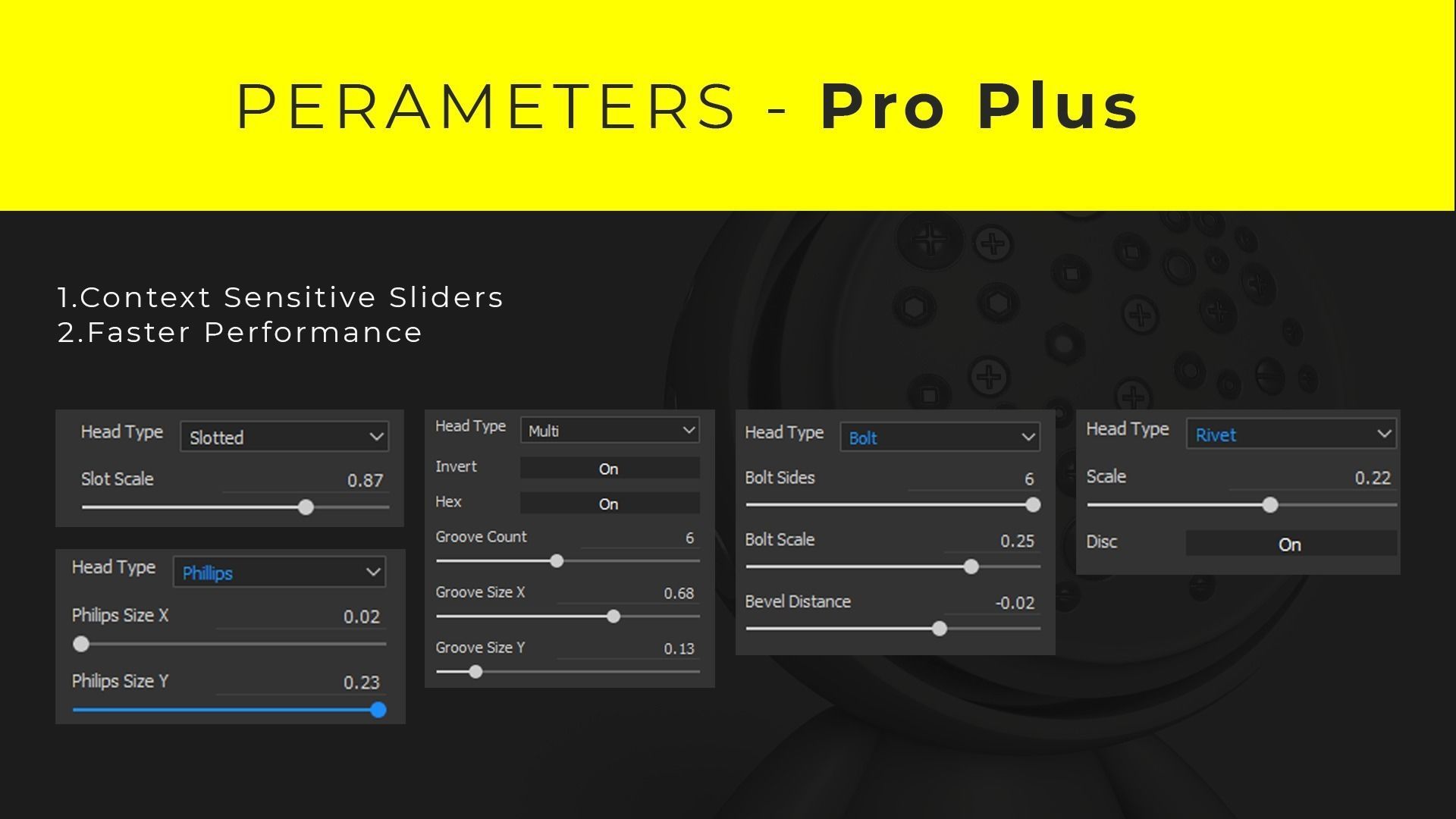 Texture Multi Screw Kit substance painter screw decal generator VR / AR ...