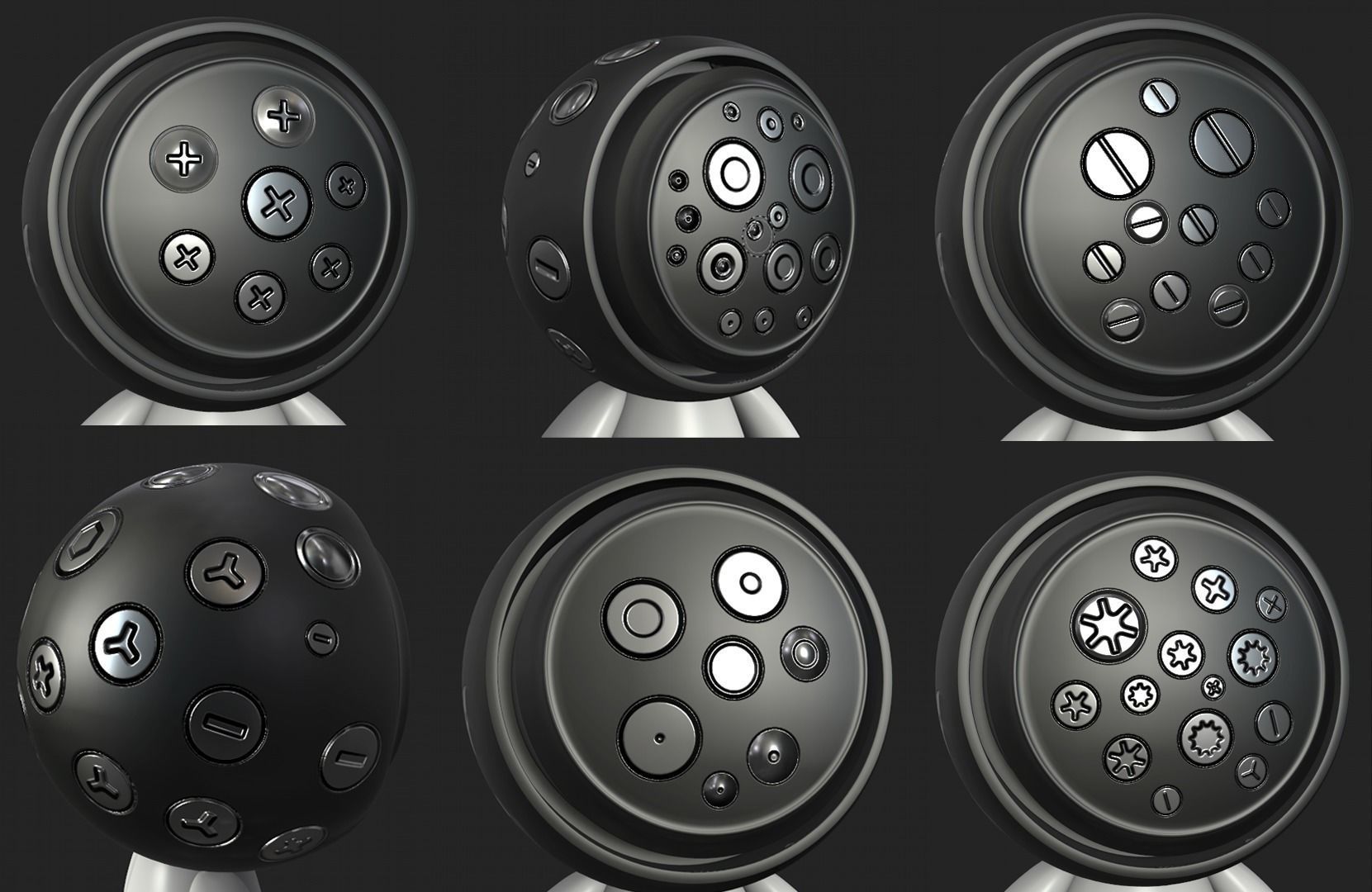 Texture Multi Screw Kit substance painter screw decal generator VR / AR ...