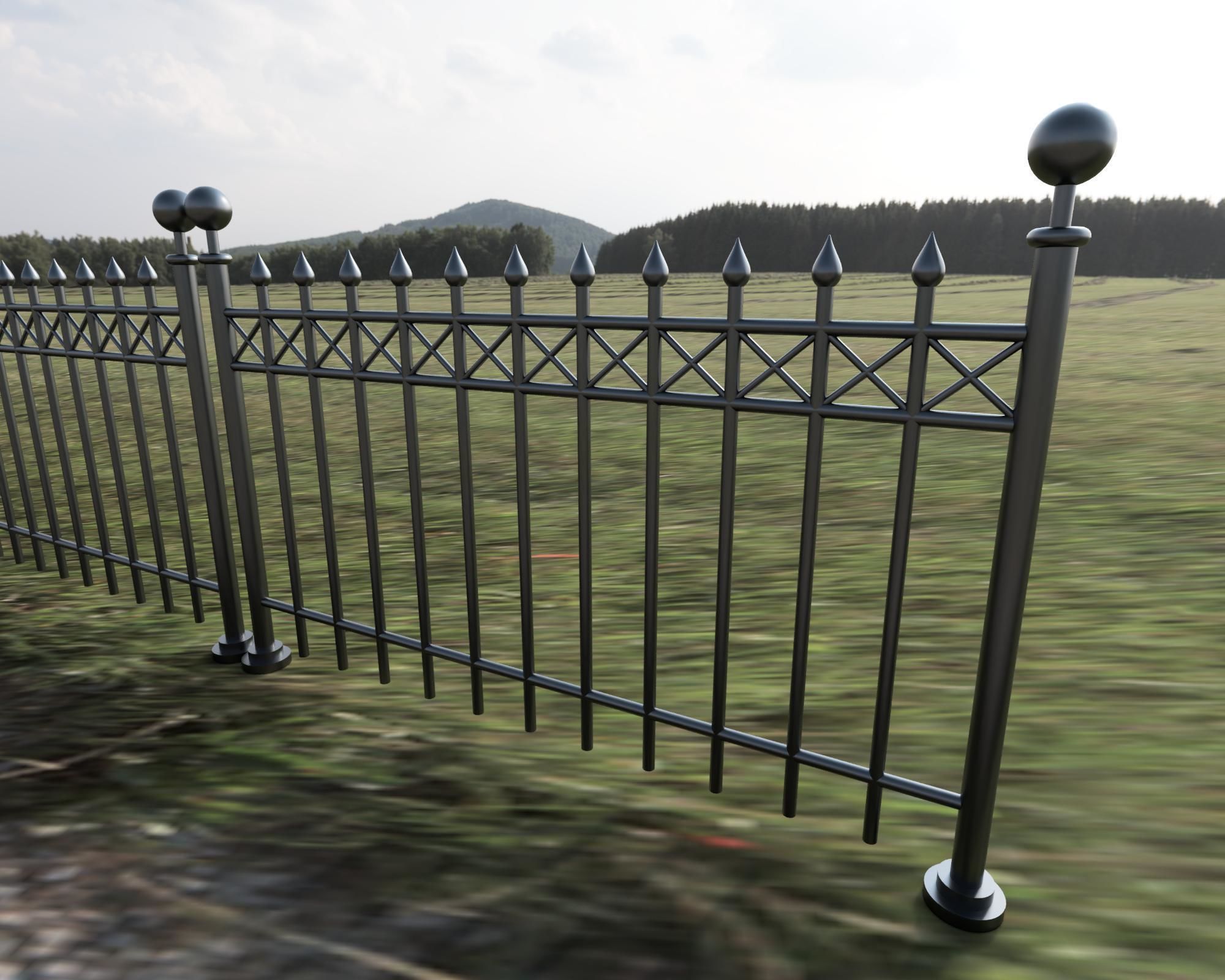 Fence metal 3D model | CGTrader